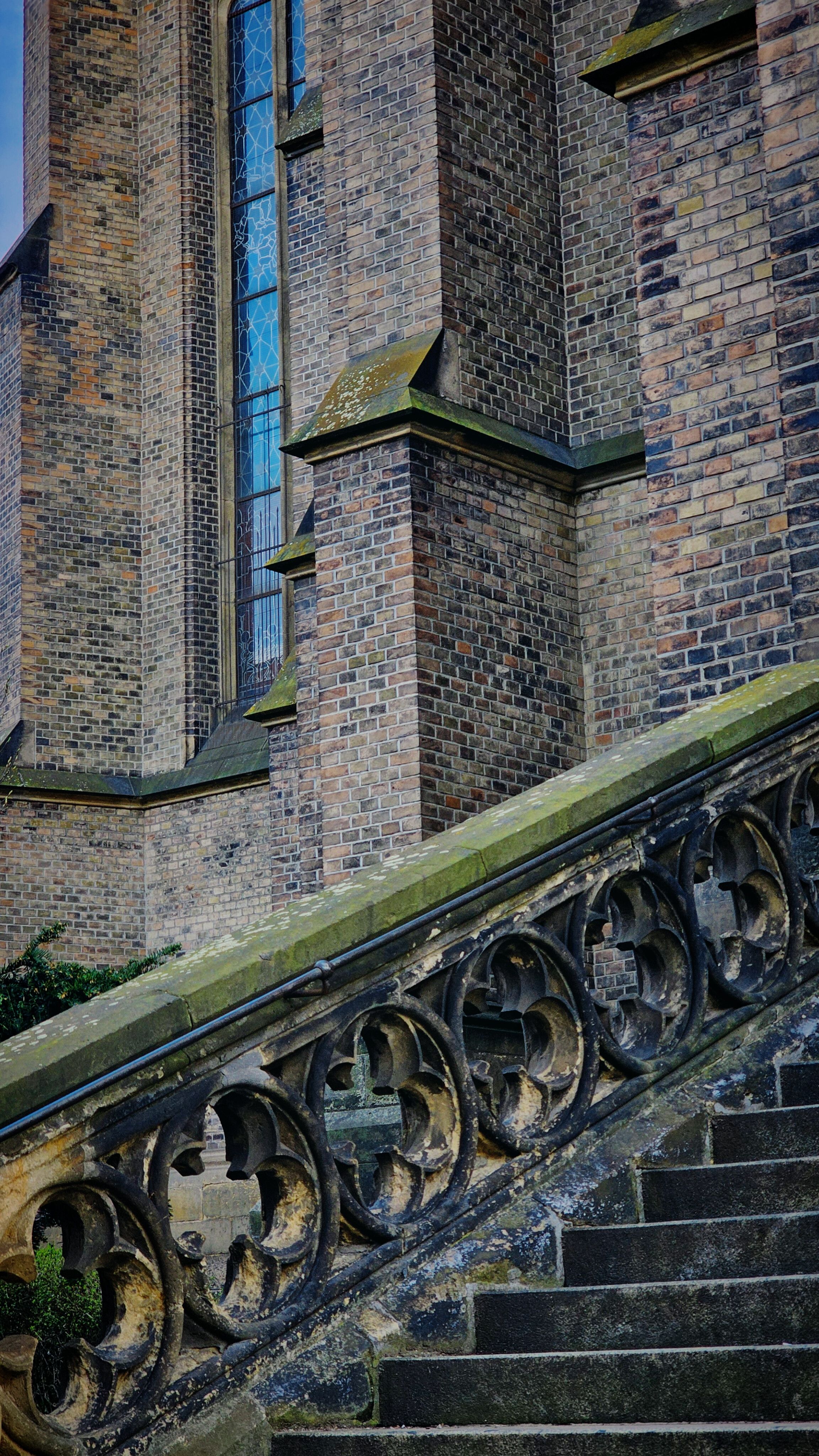 Historic Brick Church with Ornate Stairs · Free Stock Photo