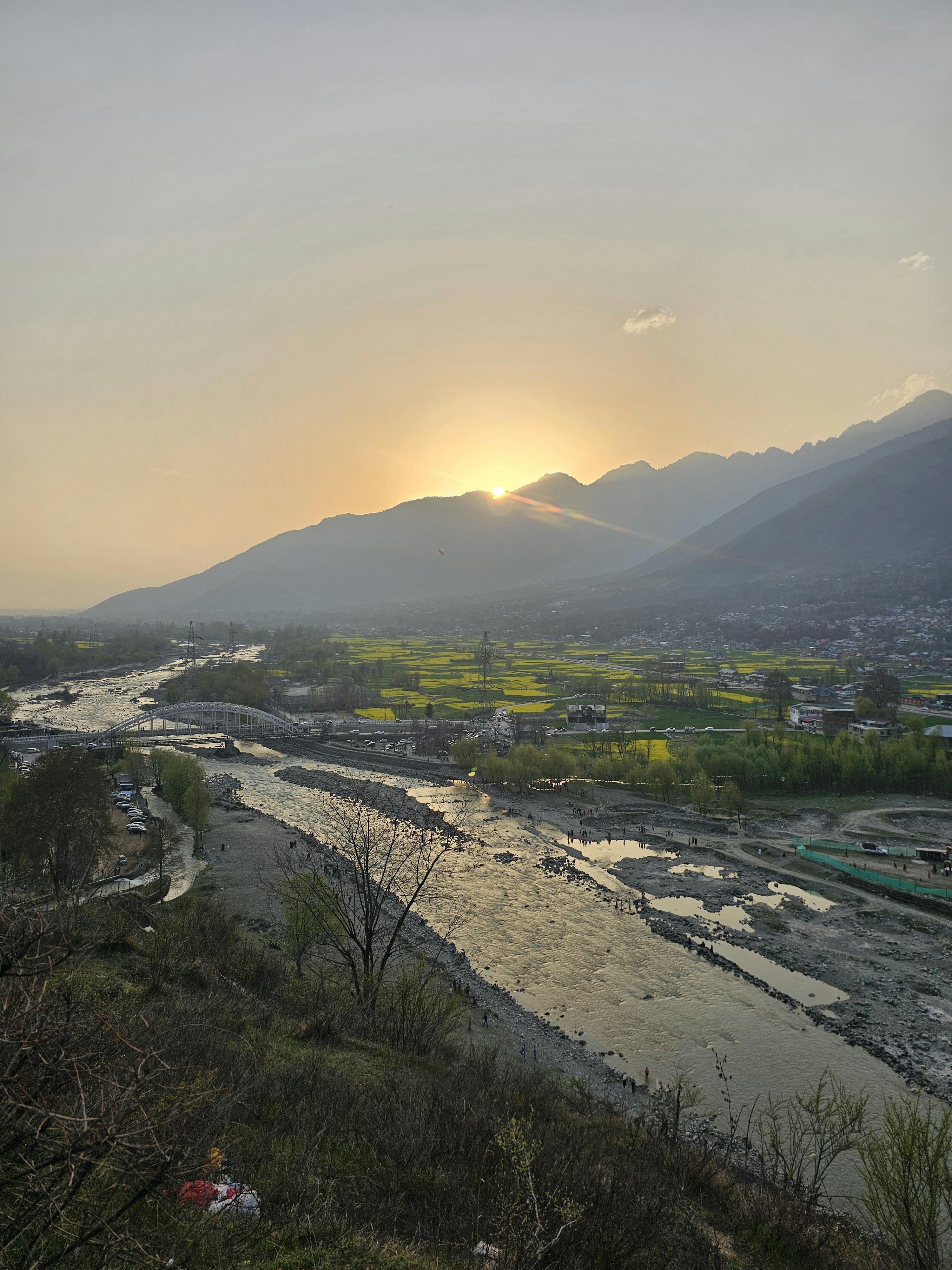Scenic Sunset Over Manigam River Valley · Free Stock Photo