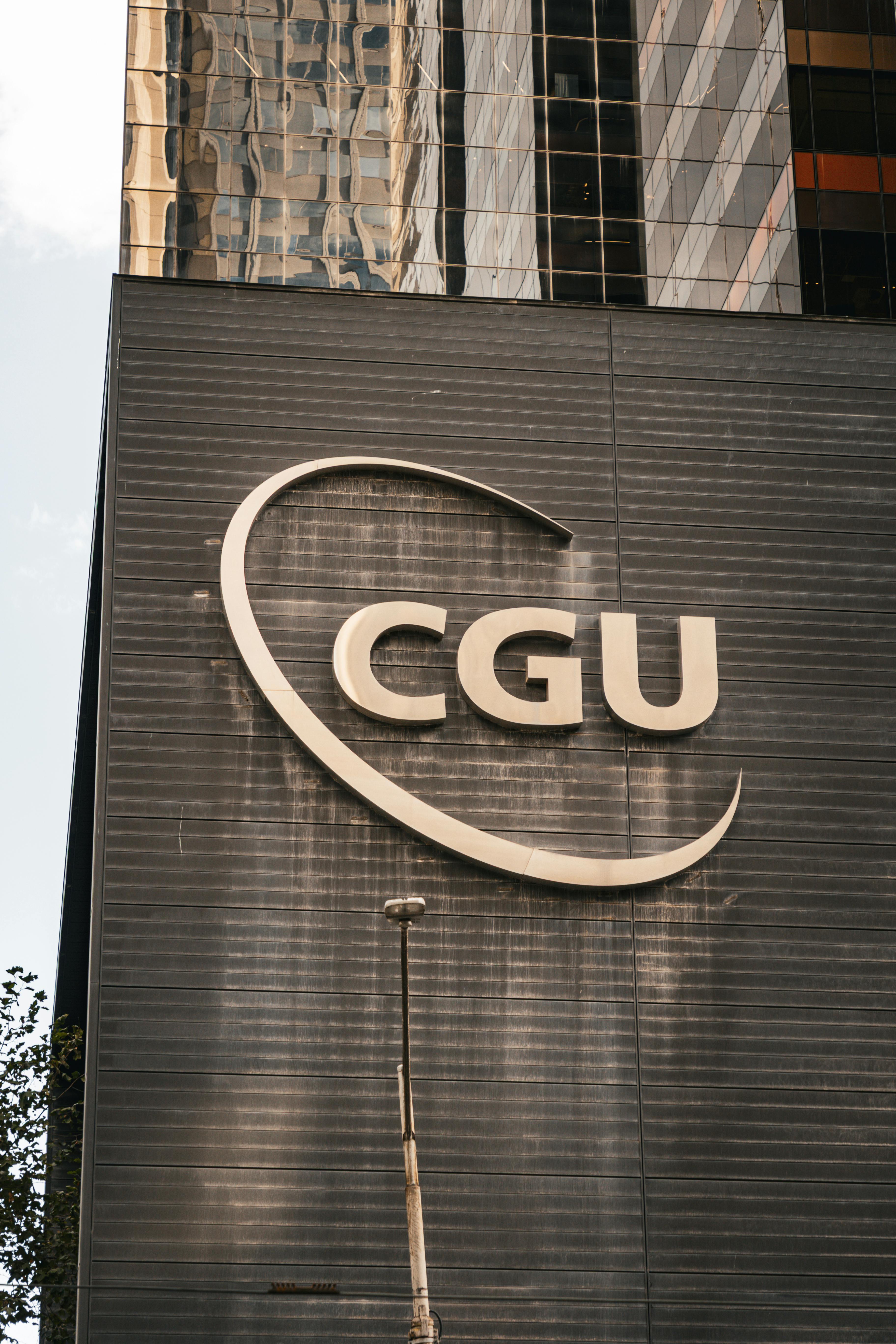 Modern Skyscraper with CGU Logo in Melbourne · Free Stock Photo