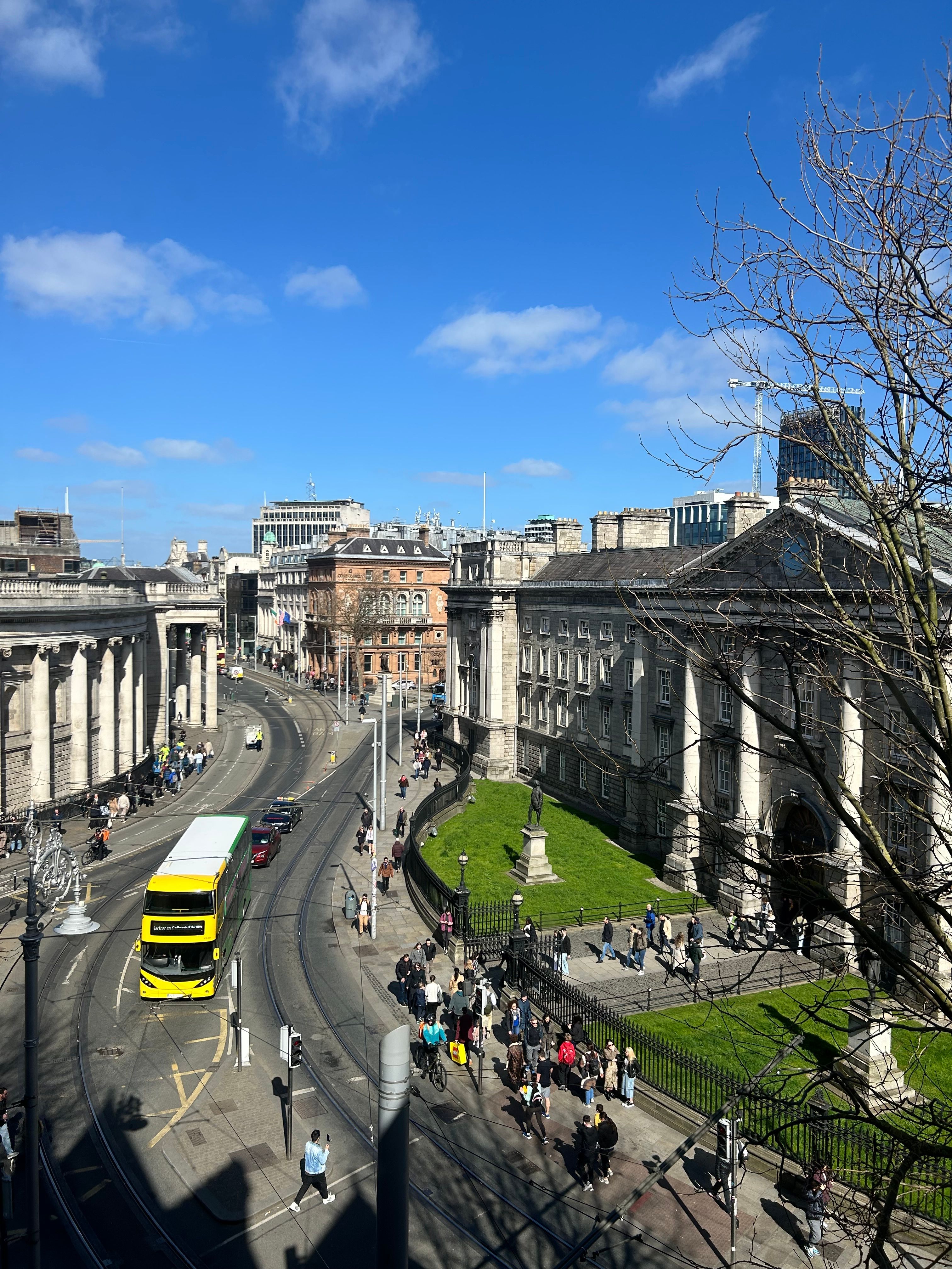 Aerial View of Dublin City with Iconic Landmarks · Free Stock Photo