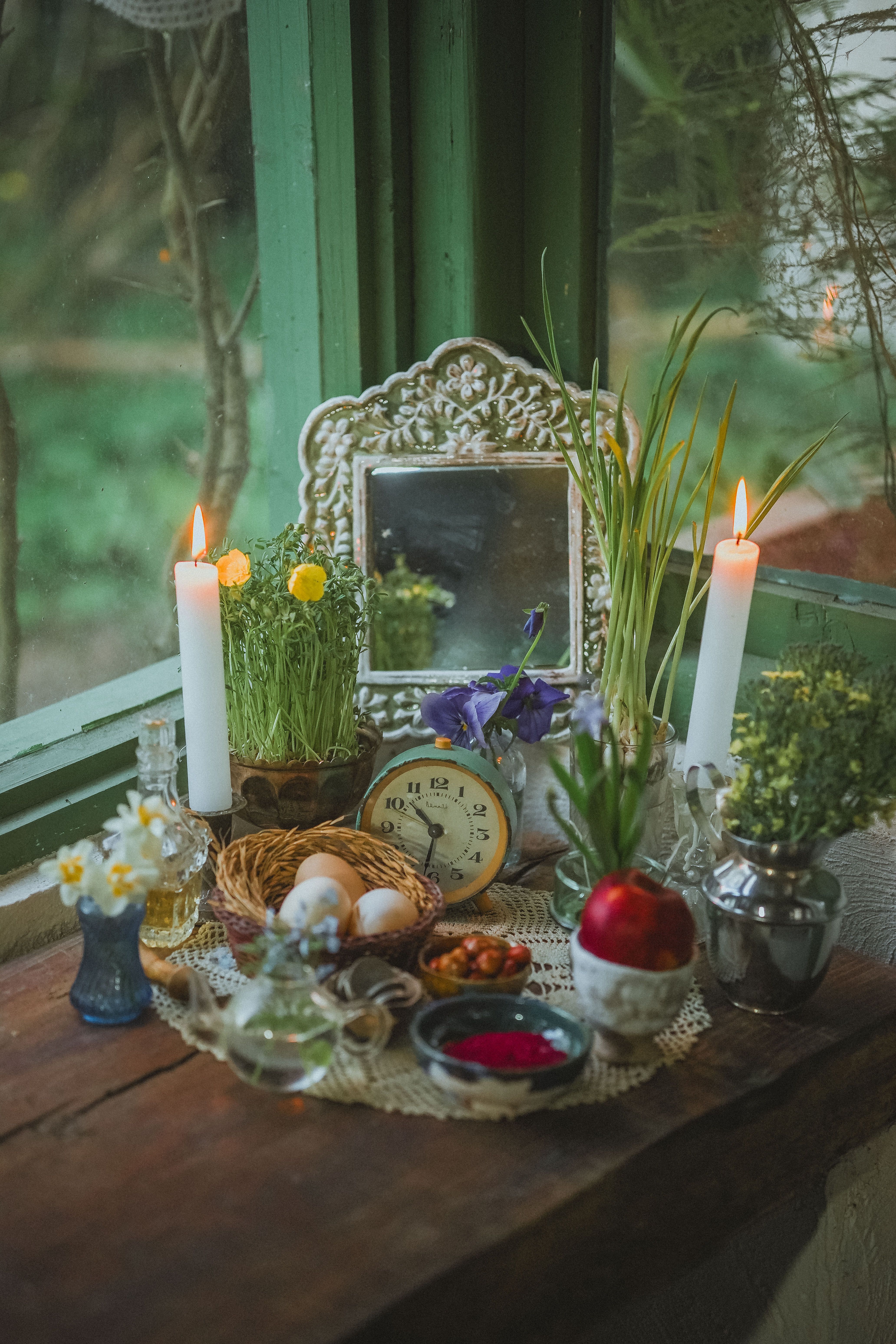 Traditional Haftsin Table for Nowruz Celebration · Free Stock Photo
