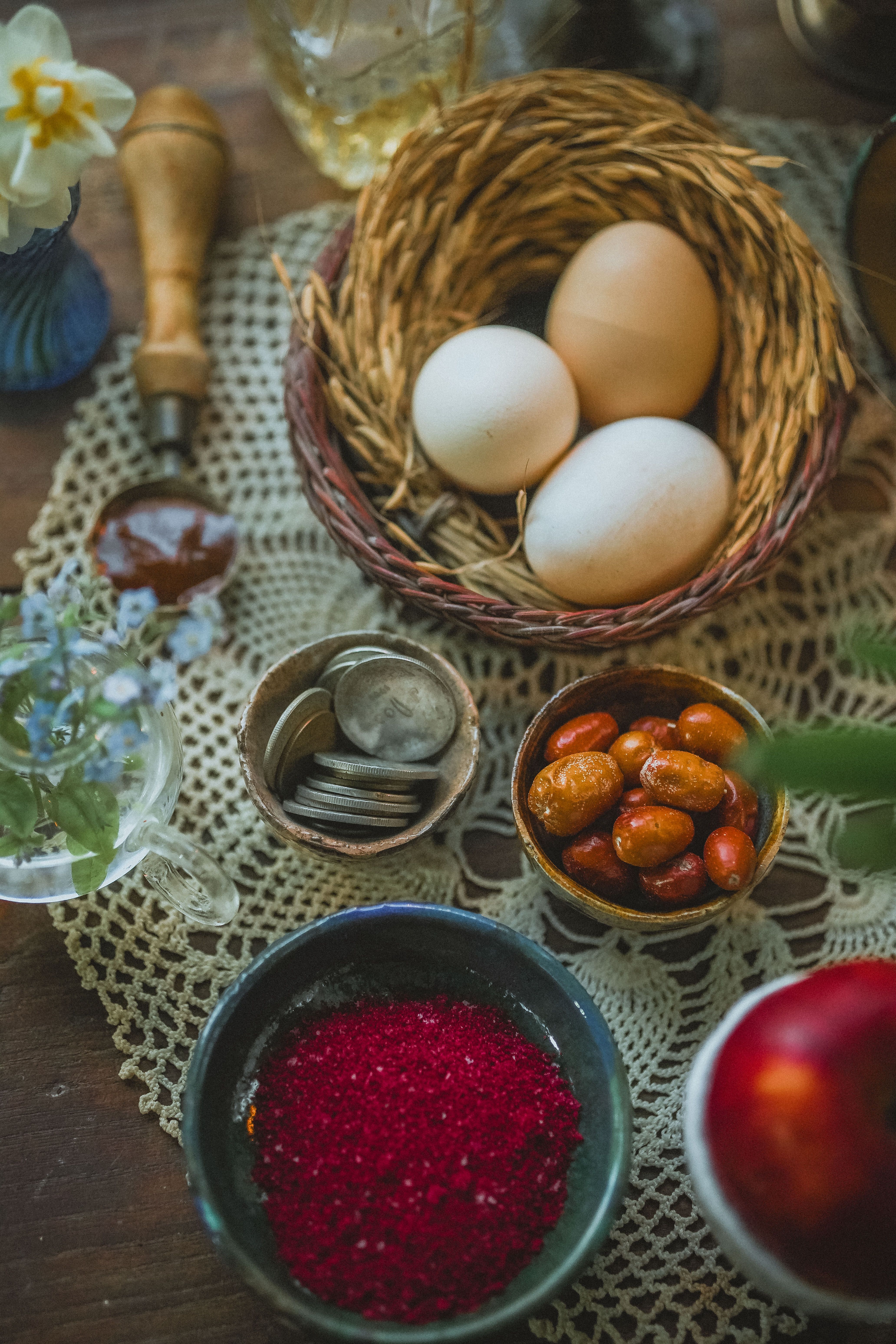 Traditional Haftsin Table Setting for Nowruz Celebration · Free Stock Photo
