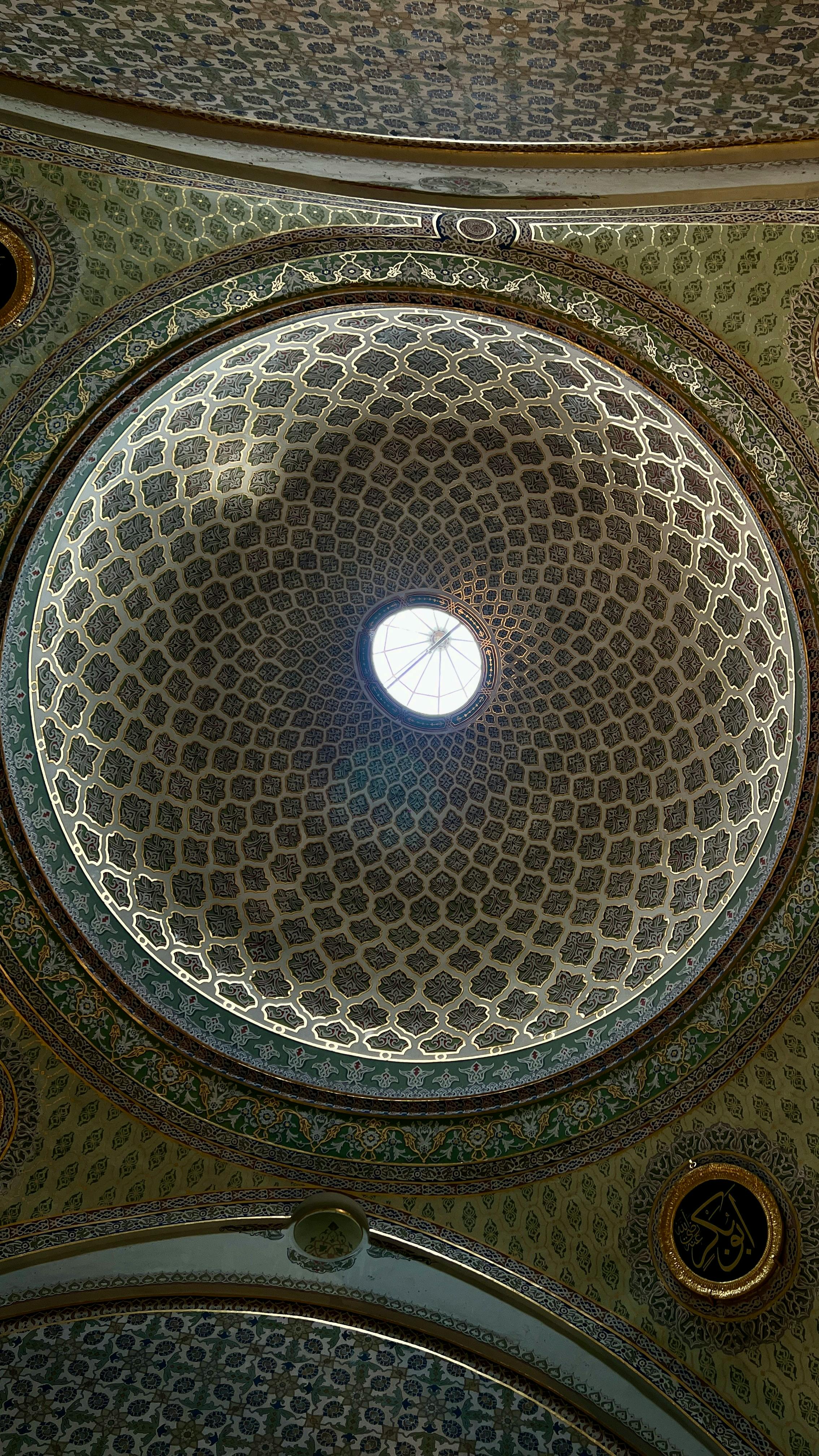 Intricate Islamic Dome Ceiling with Sunlight · Free Stock Photo