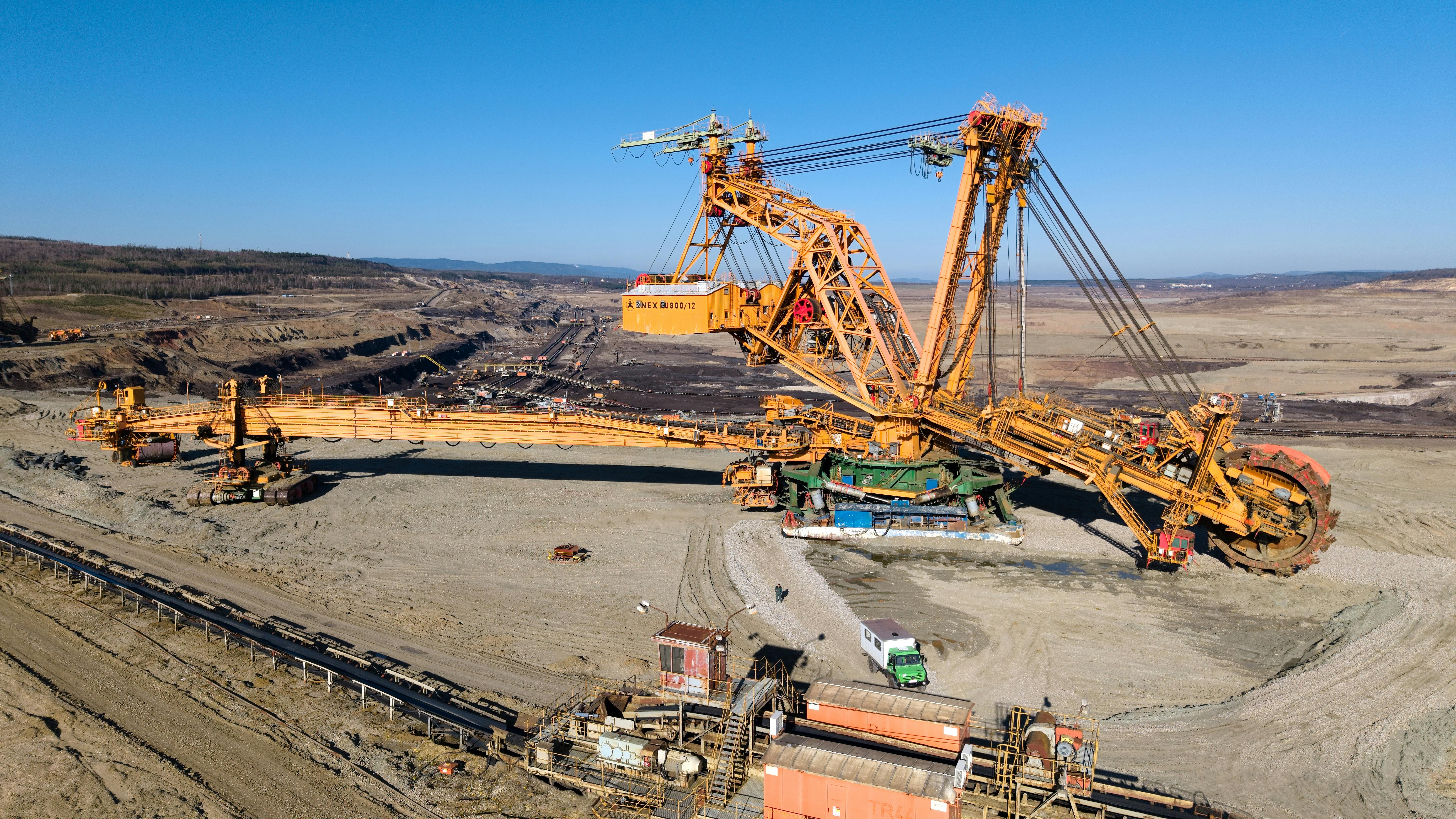 Massive Excavator in Open-Pit Mining Site · Free Stock Photo