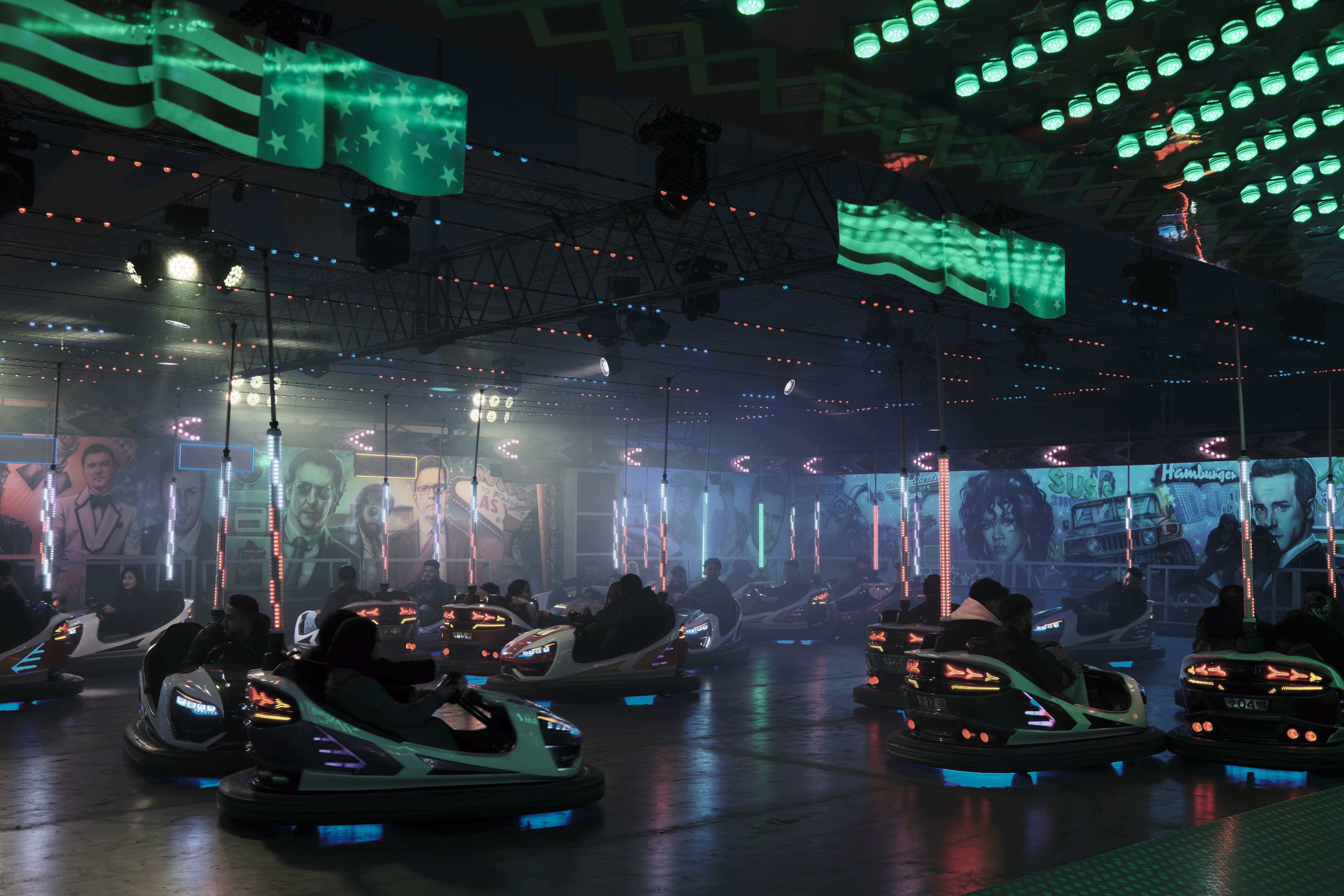 Exciting Indoor Bumper Cars Ride in Hamburg · Free Stock Photo