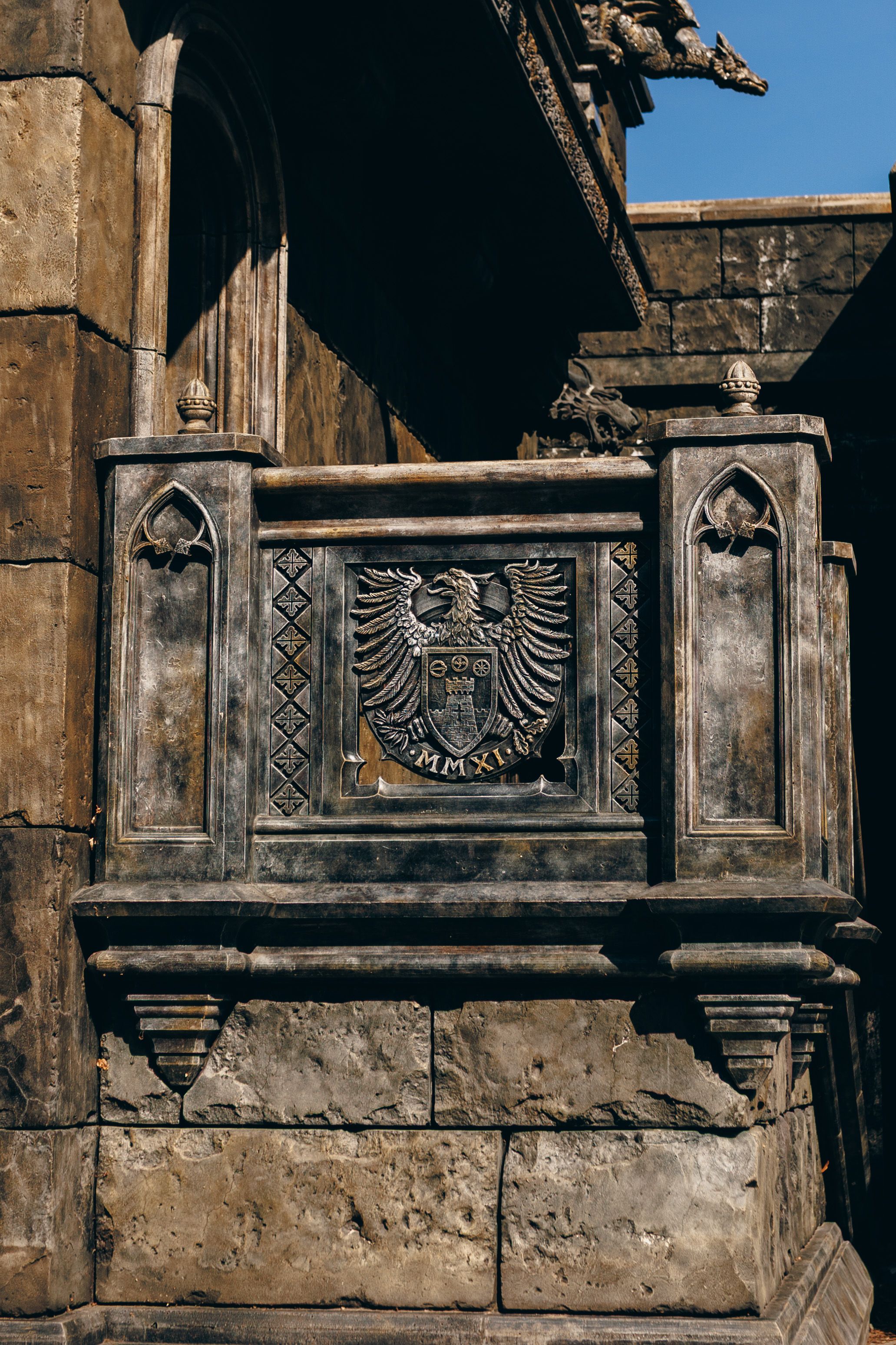 Historic Gothic Architectural Stone Balcony · Free Stock Photo