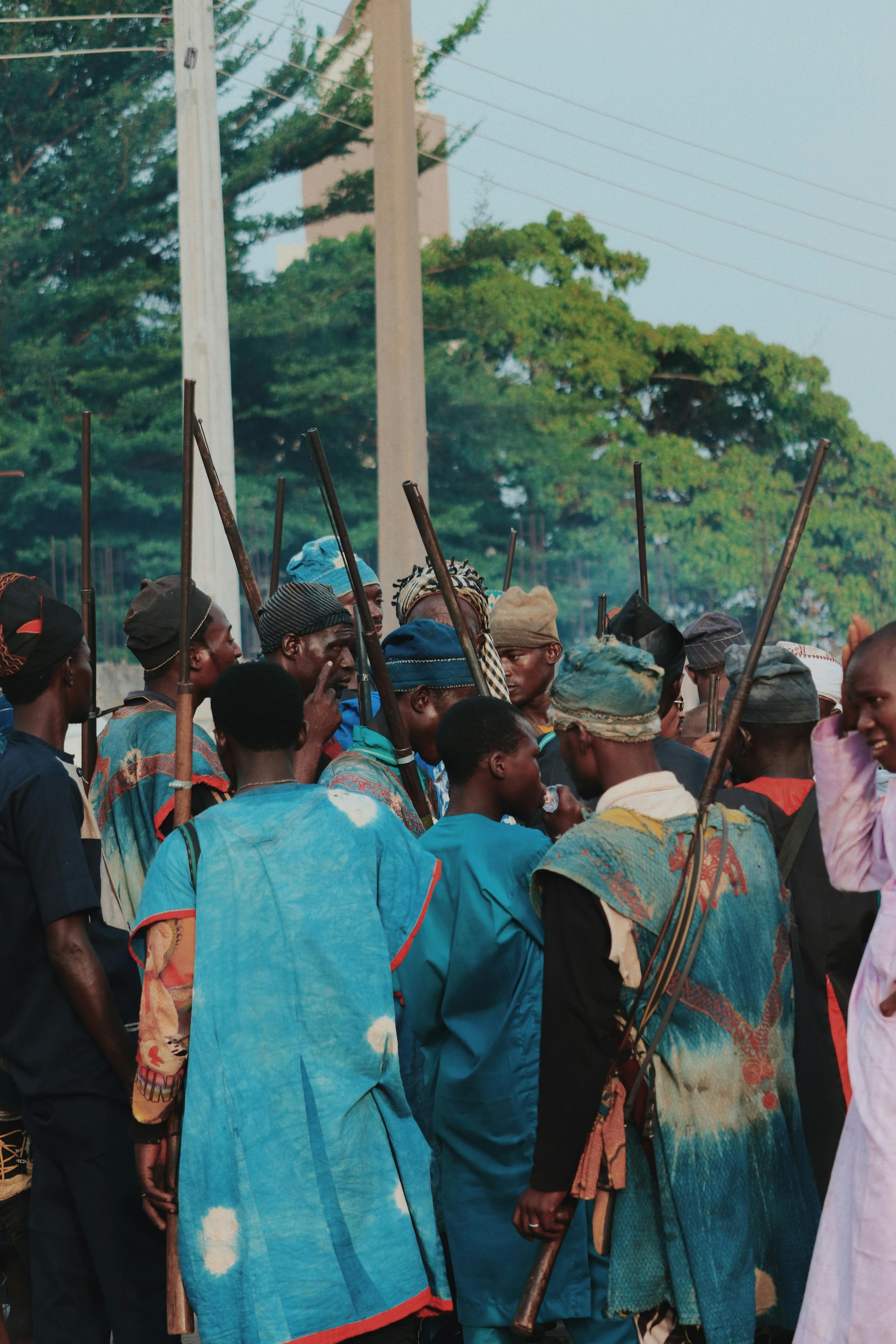 Traditional African Gathering with Colorful Attire · Free Stock Photo