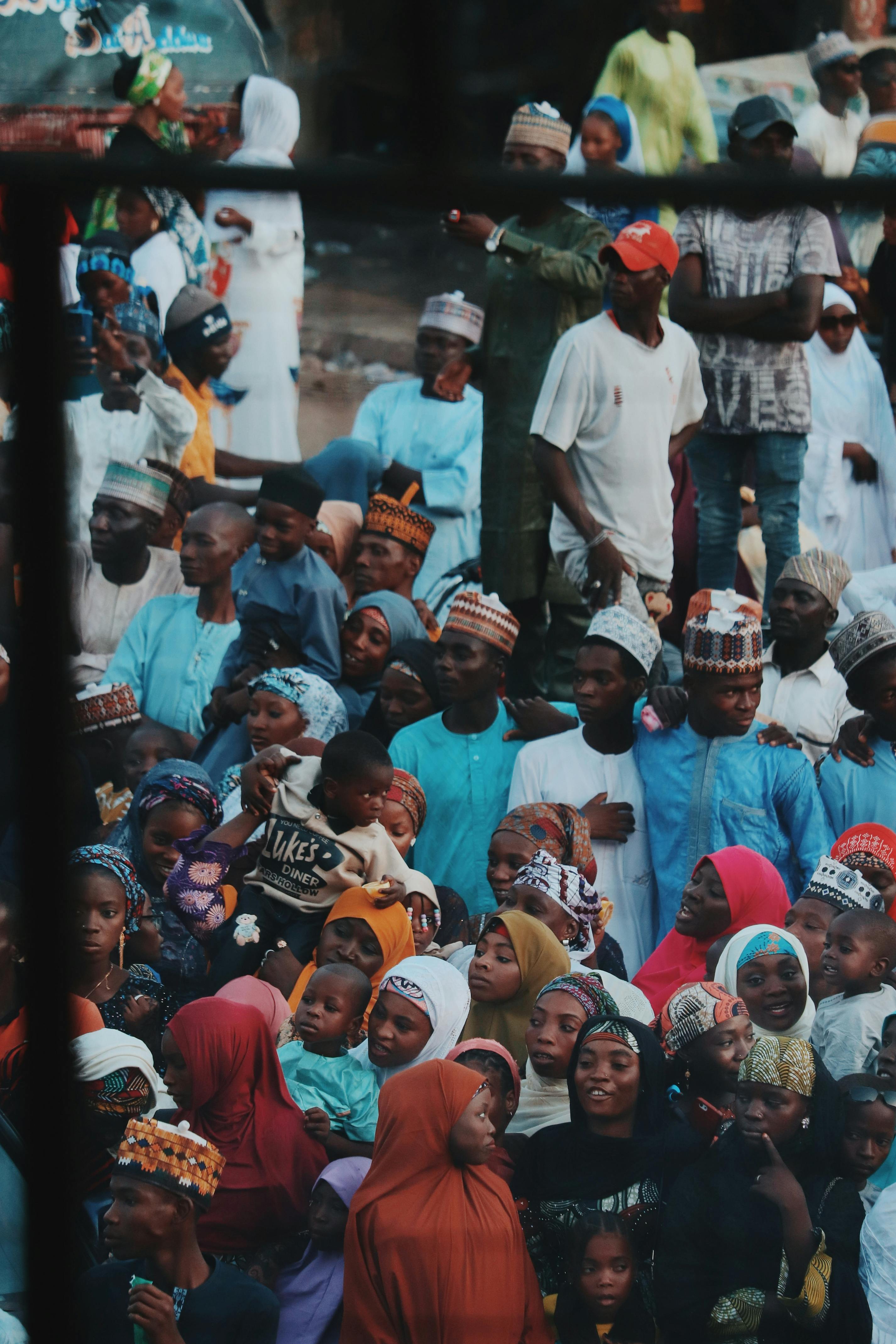 Colorful Gathering of a Diverse Crowd Outdoors · Free Stock Photo