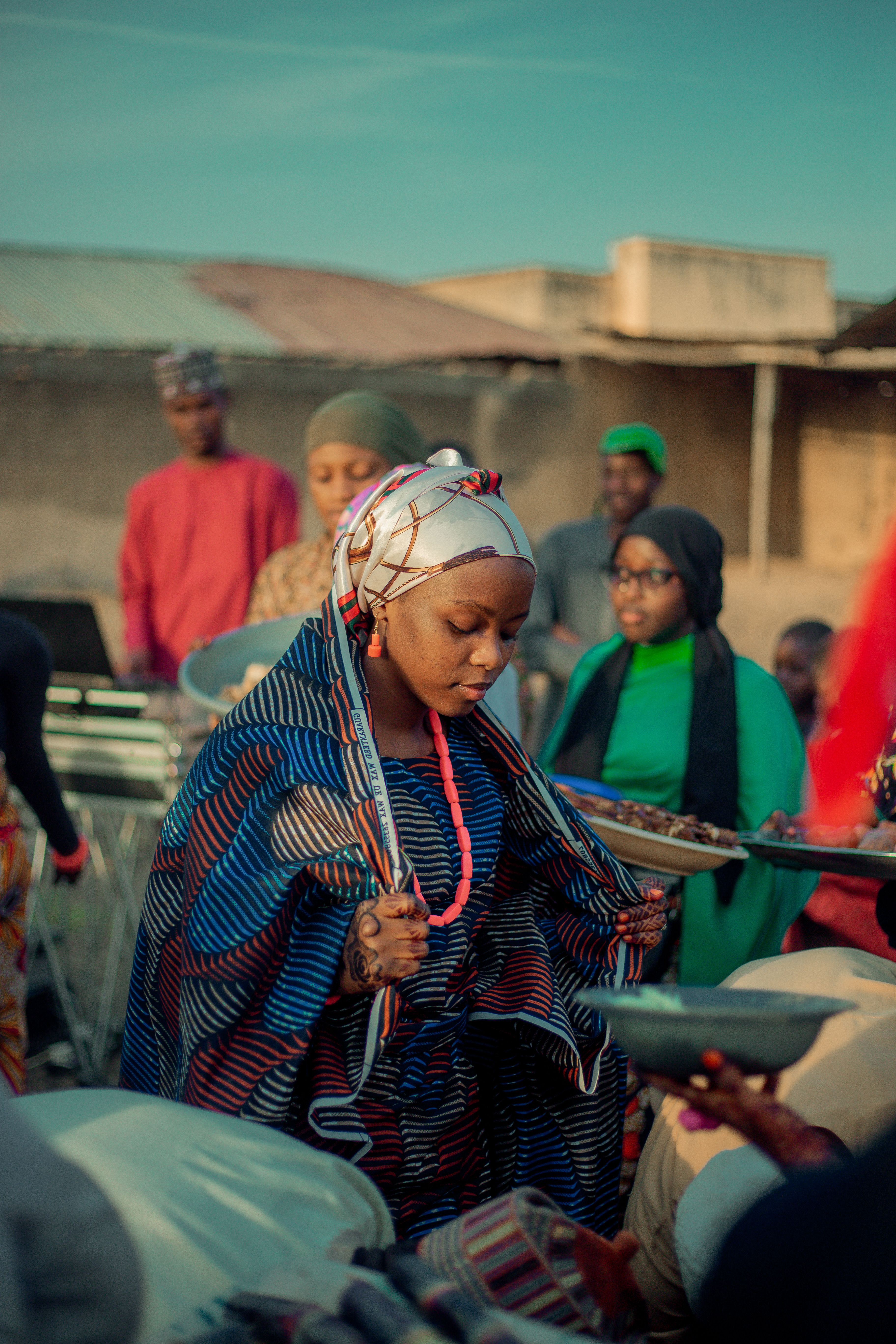 Traditional Gathering with Colorful Attire · Free Stock Photo