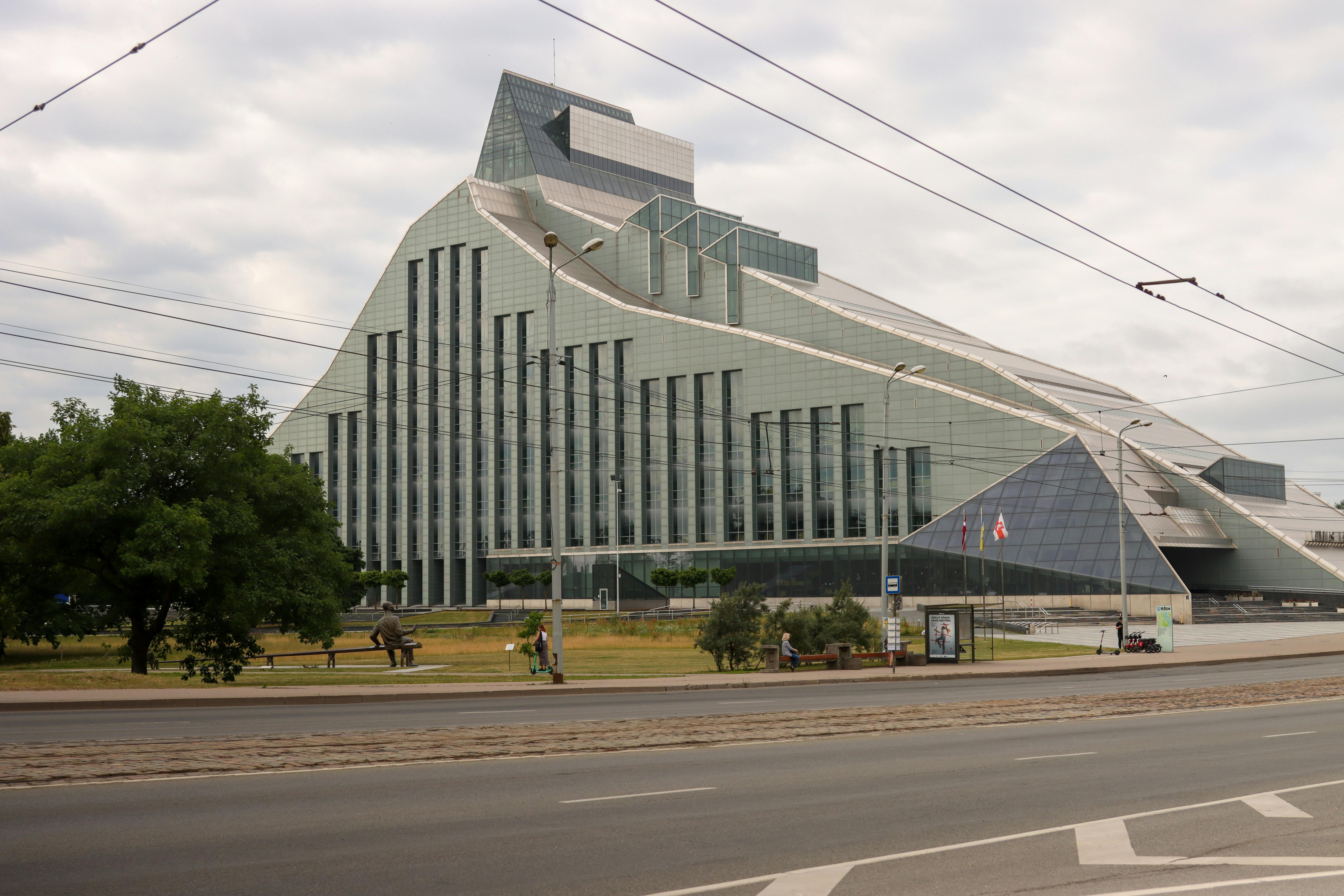 Modern Architecture of the National Library in Riga · Free Stock Photo