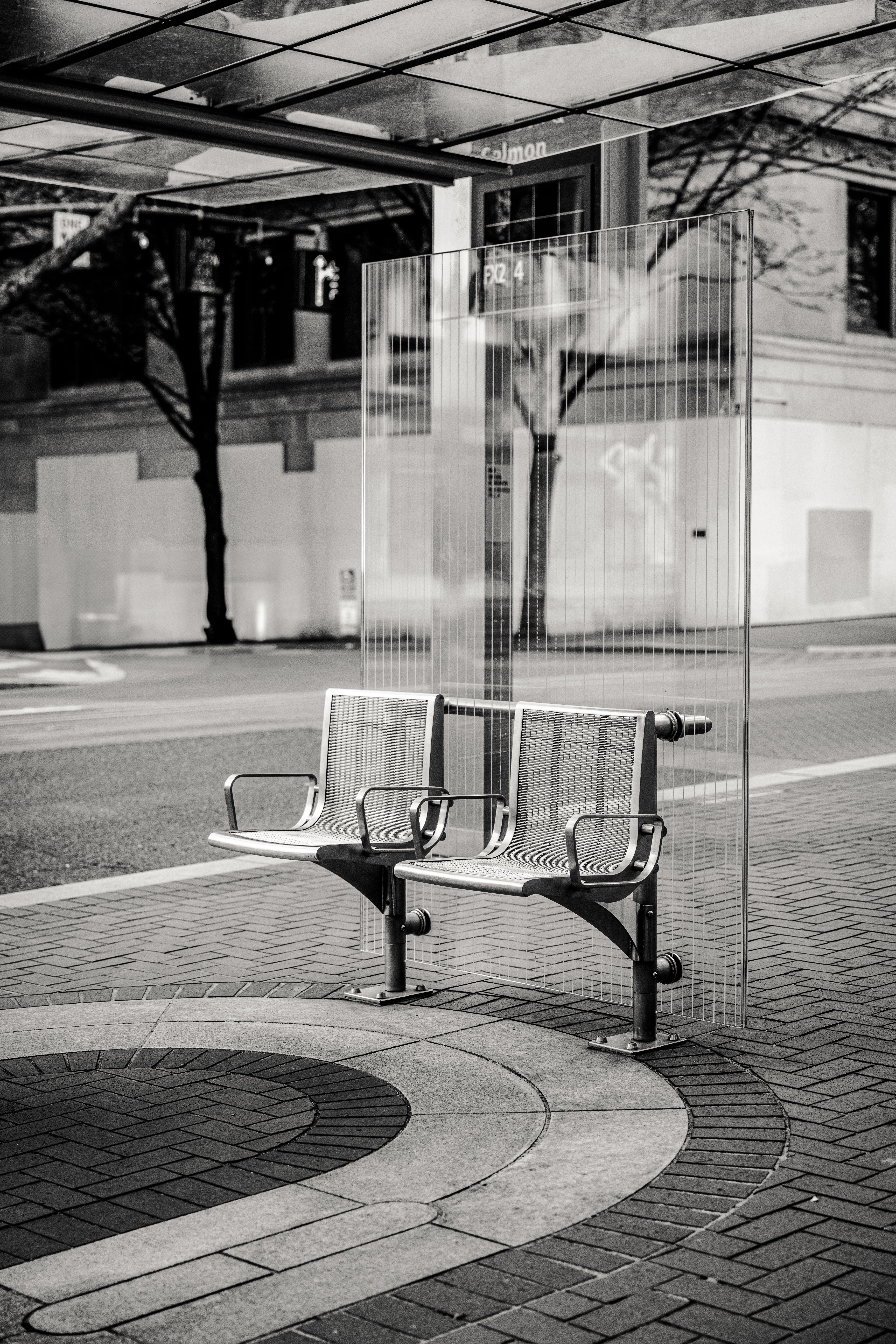 Empty Urban Bus Stop in Portland, Oregon · Free Stock Photo