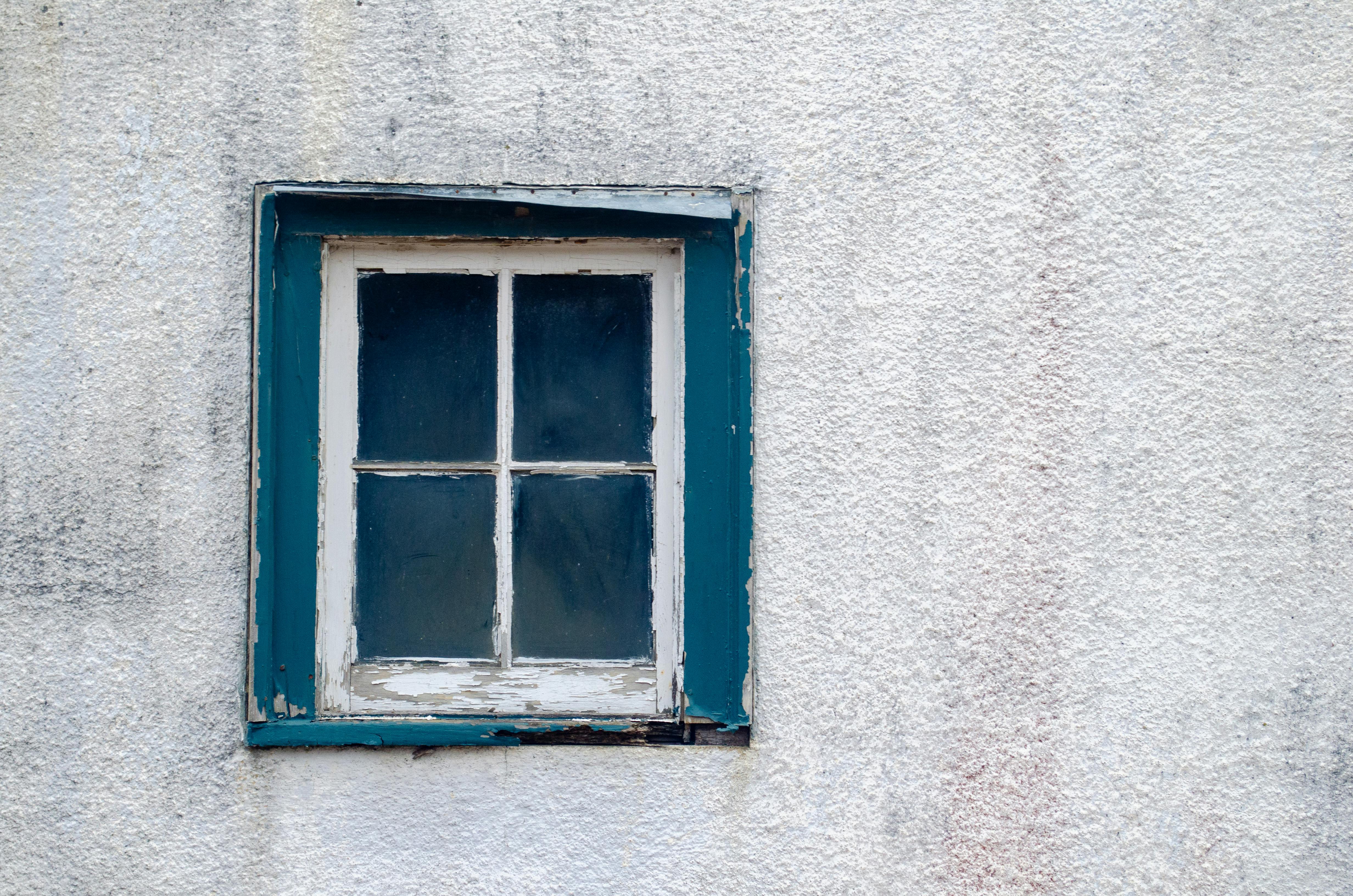 Rustic Window with Textured Wall Backdrop · Free Stock Photo
