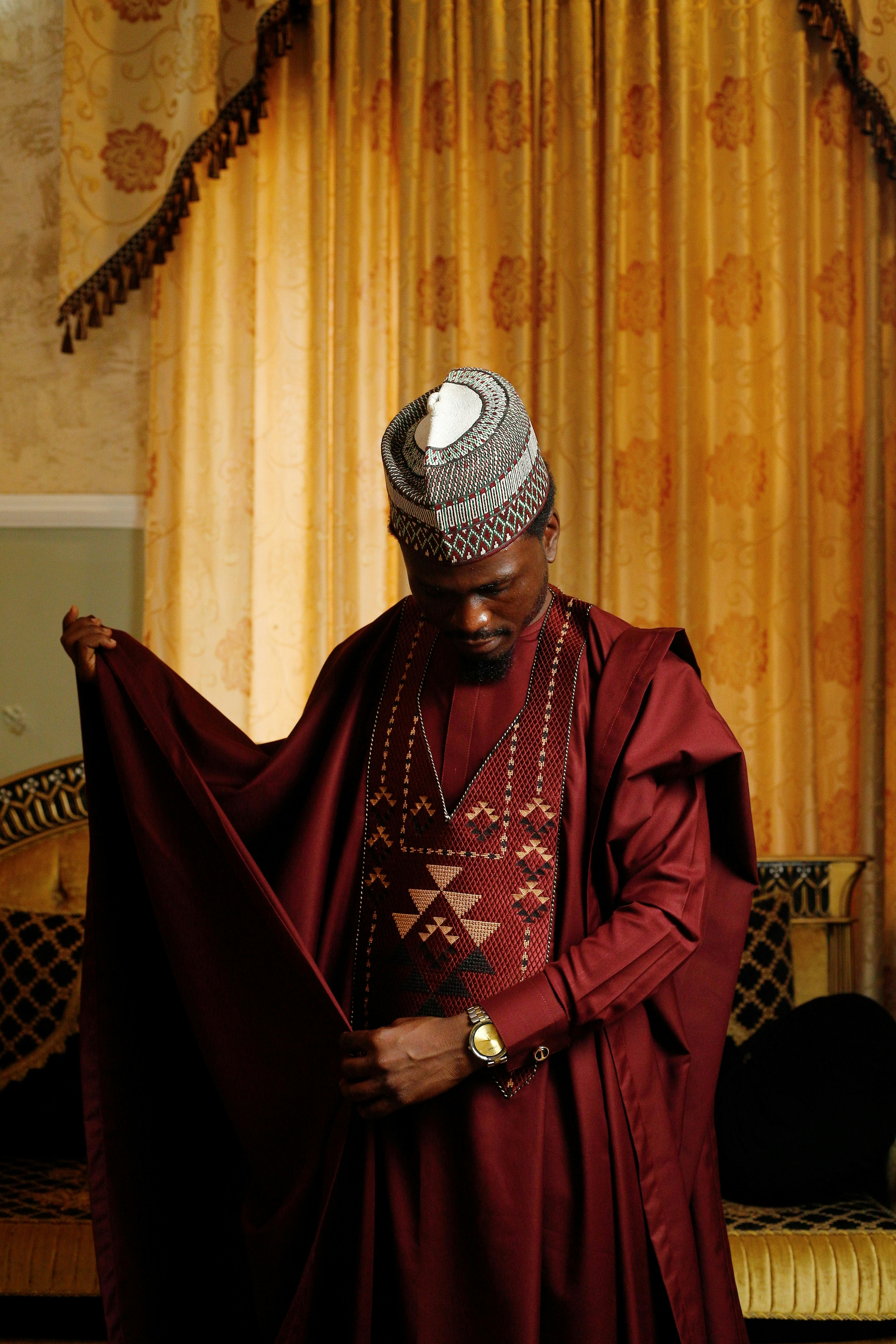 Nigerian Man in Traditional Agbada Attire · Free Stock Photo