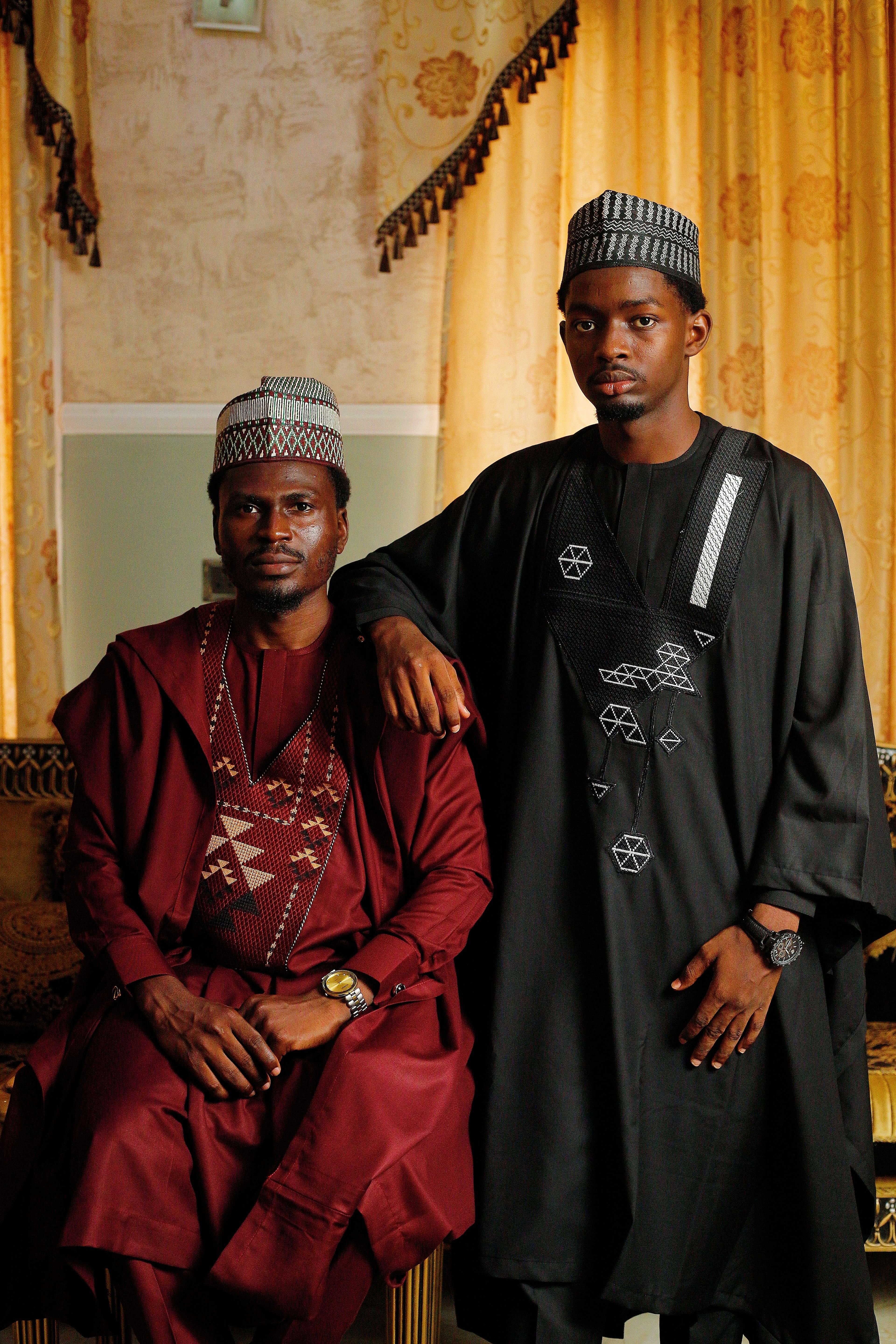 Cultural Portrait of Two Men in Traditional Attire · Free Stock Photo