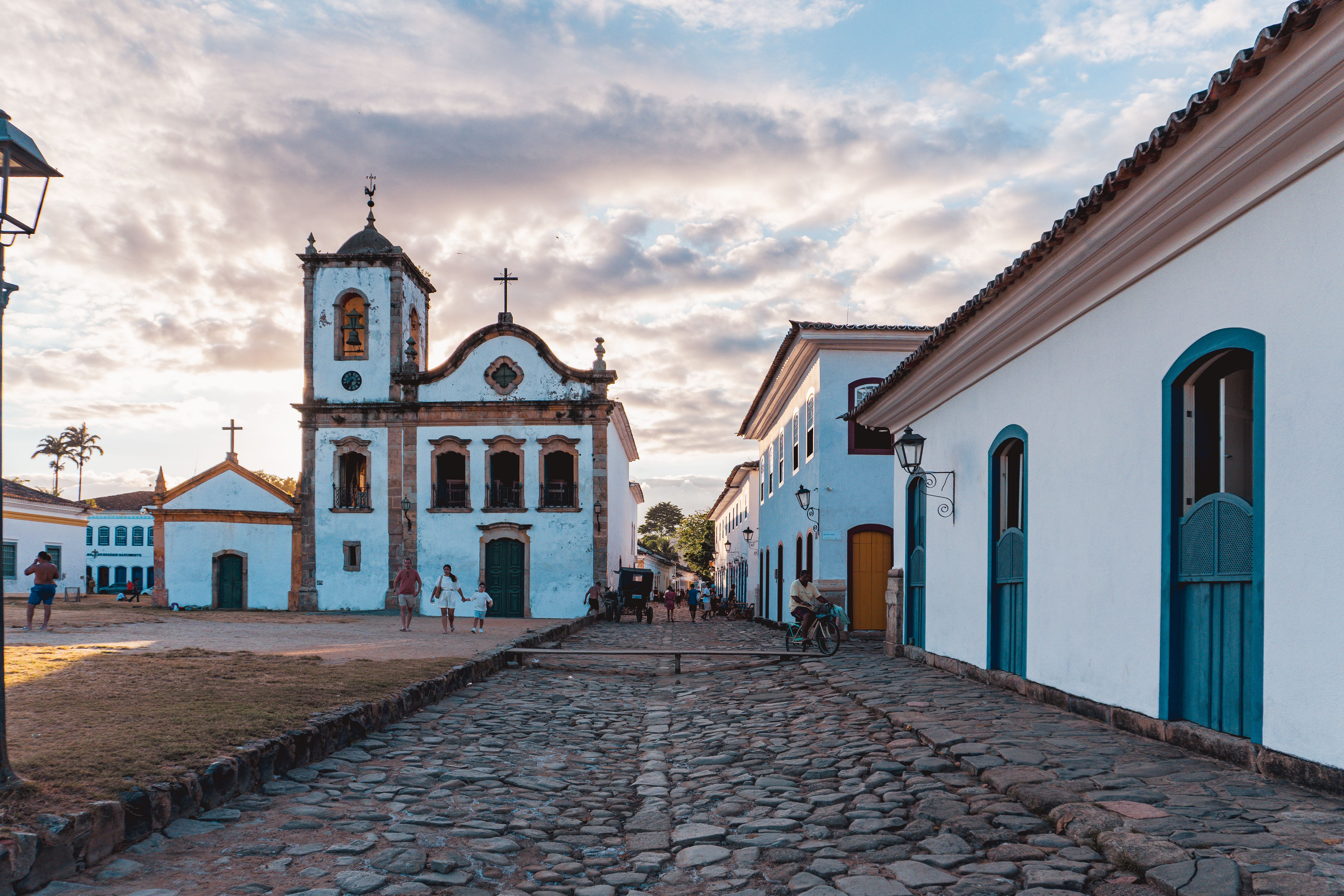 Historic Church in Paraty, Brazil at Sunset · Free Stock Photo