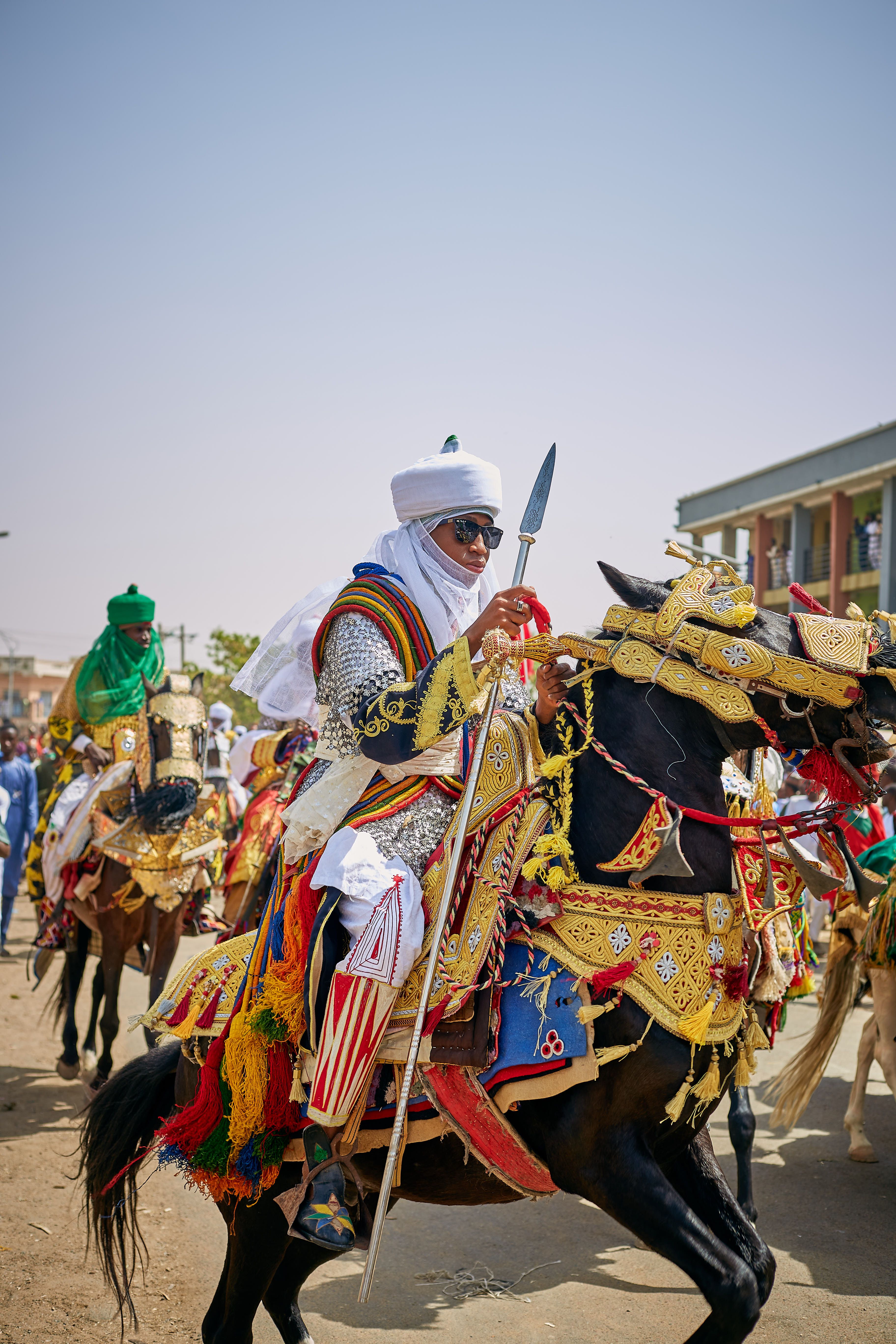 Traditional Festival Parade with Decorated Horses · Free Stock Photo