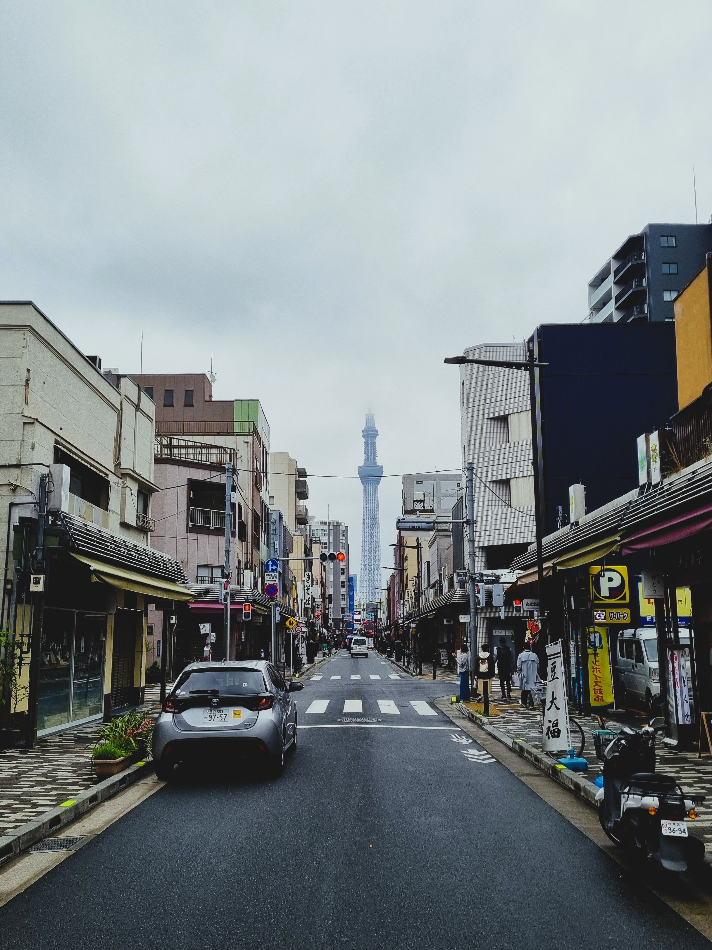 Tokyo Street View with Skytree Tower · Free Stock Photo