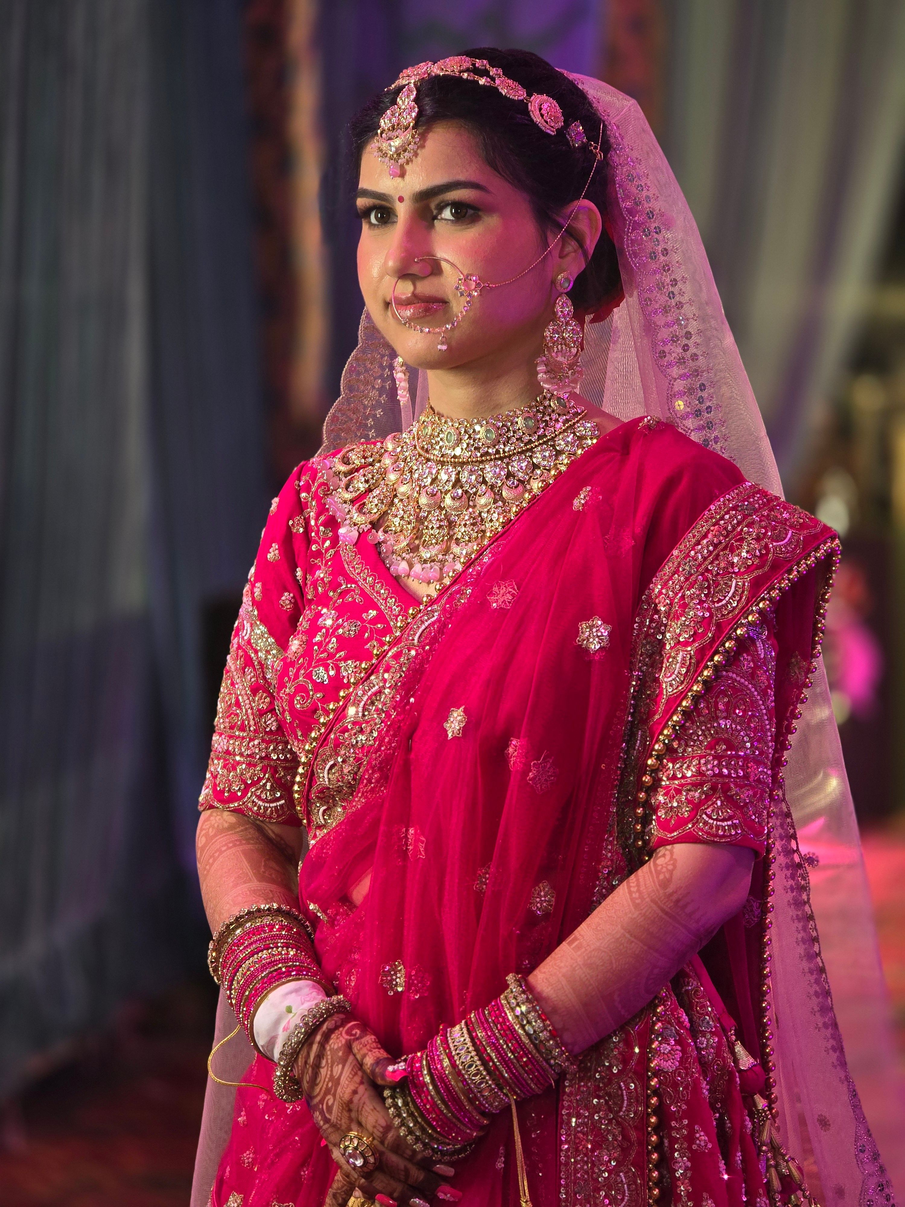 Elegant Indian Bride in Traditional Attire · Free Stock Photo