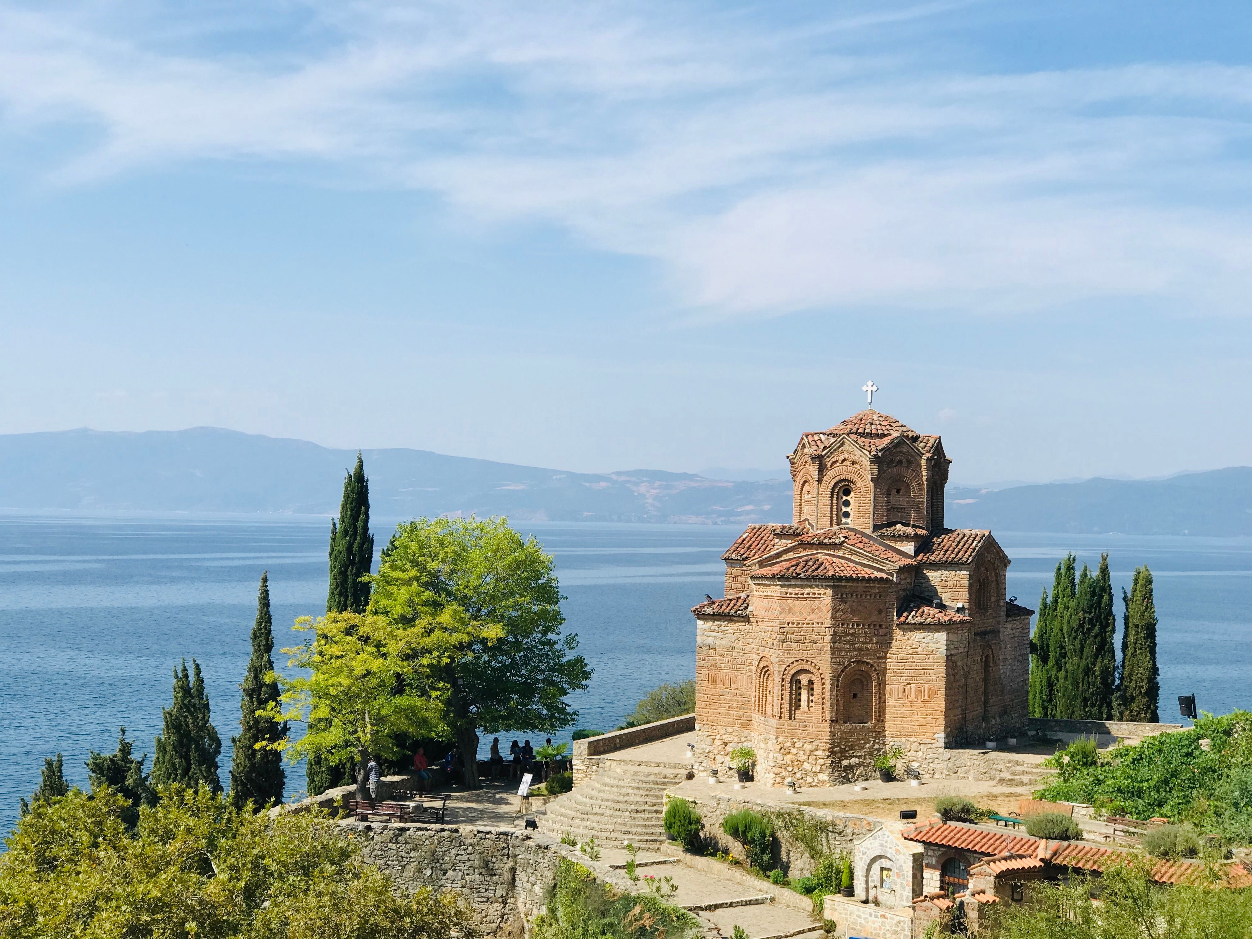 Saint John at Kaneo Church Overlooking Lake Ohrid · Free Stock Photo