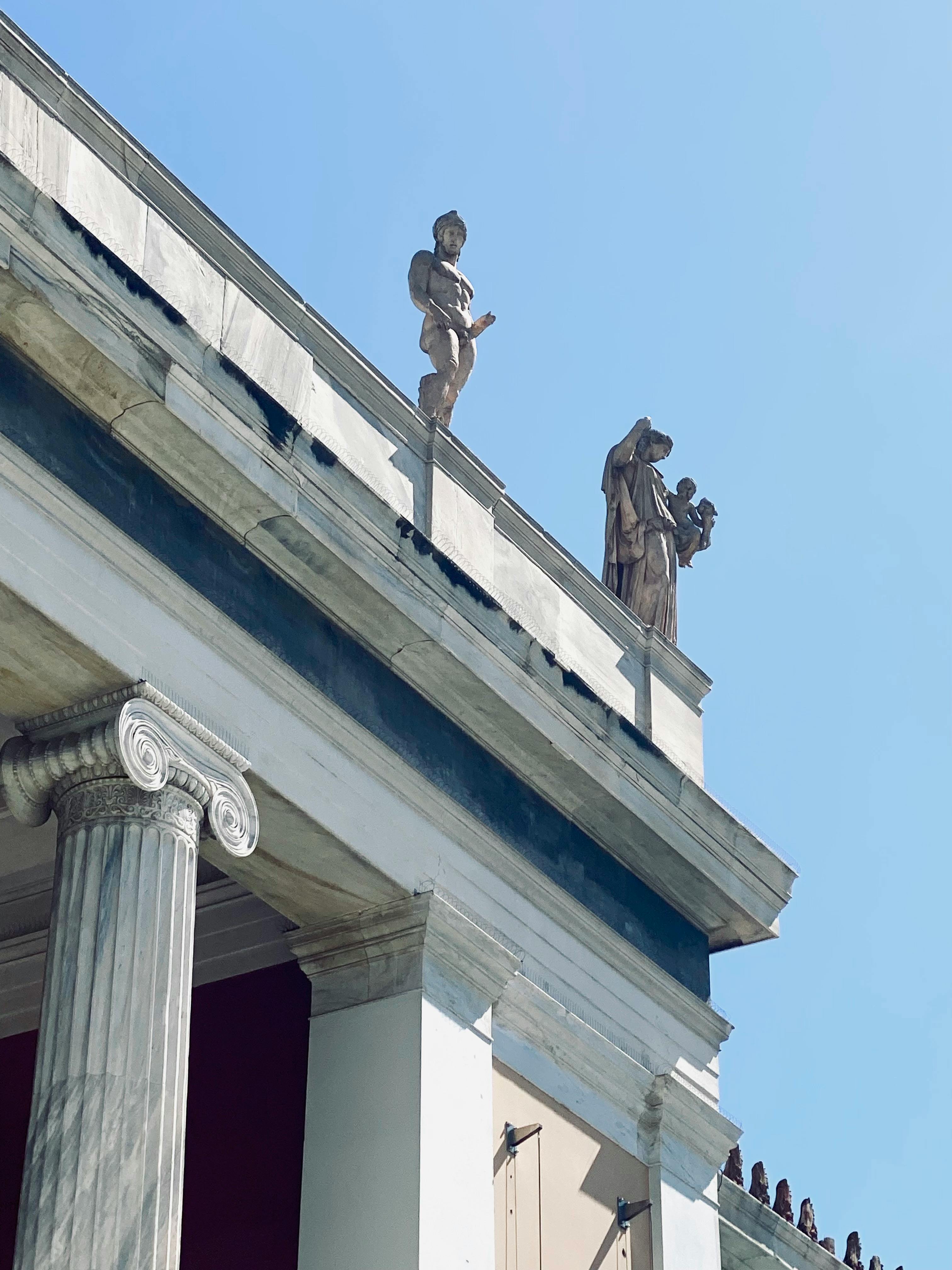 Neoclassical Architecture with Statues in Athens · Free Stock Photo