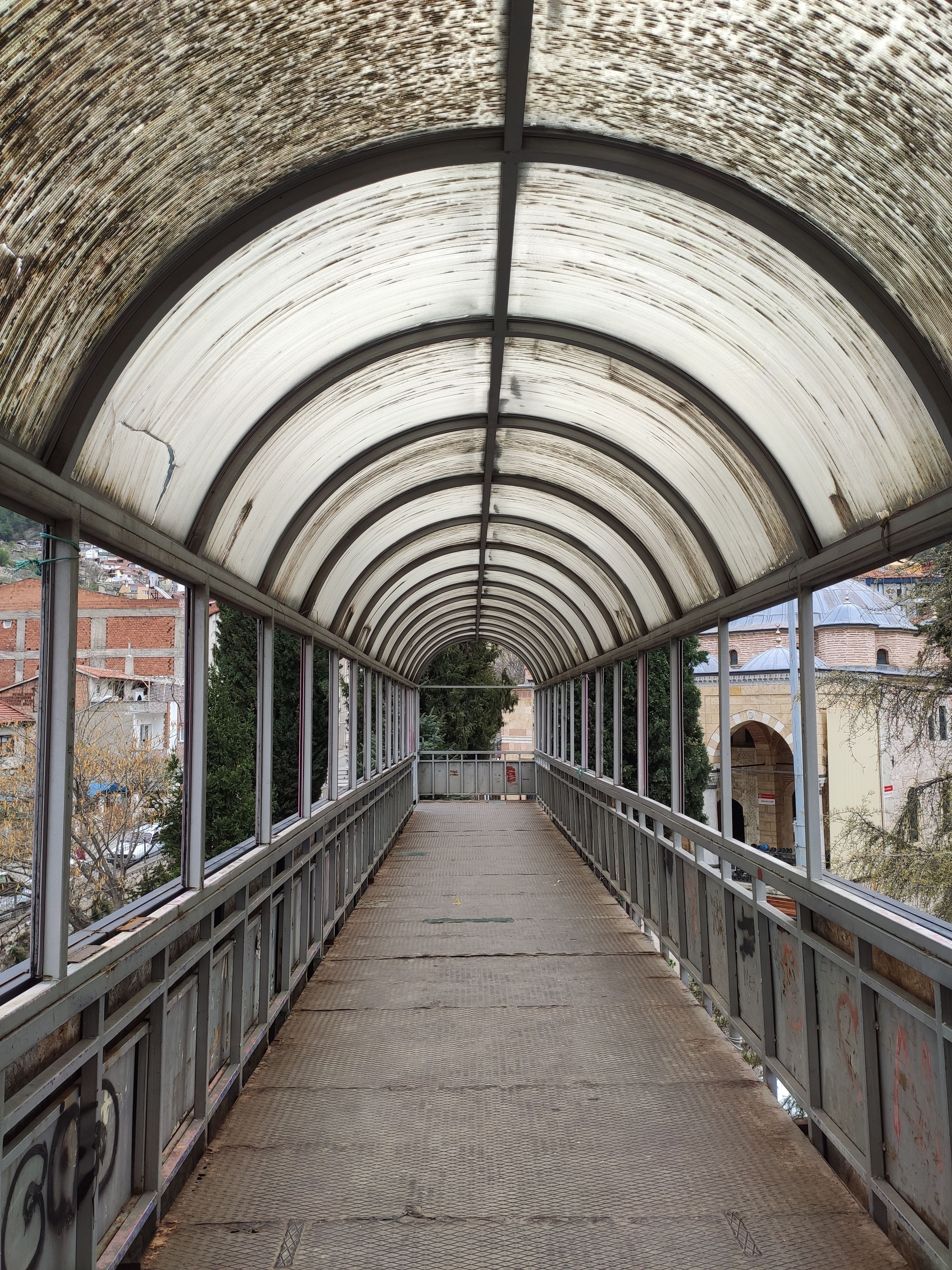 Rustic Covered Bridge with Metal Framework · Free Stock Photo