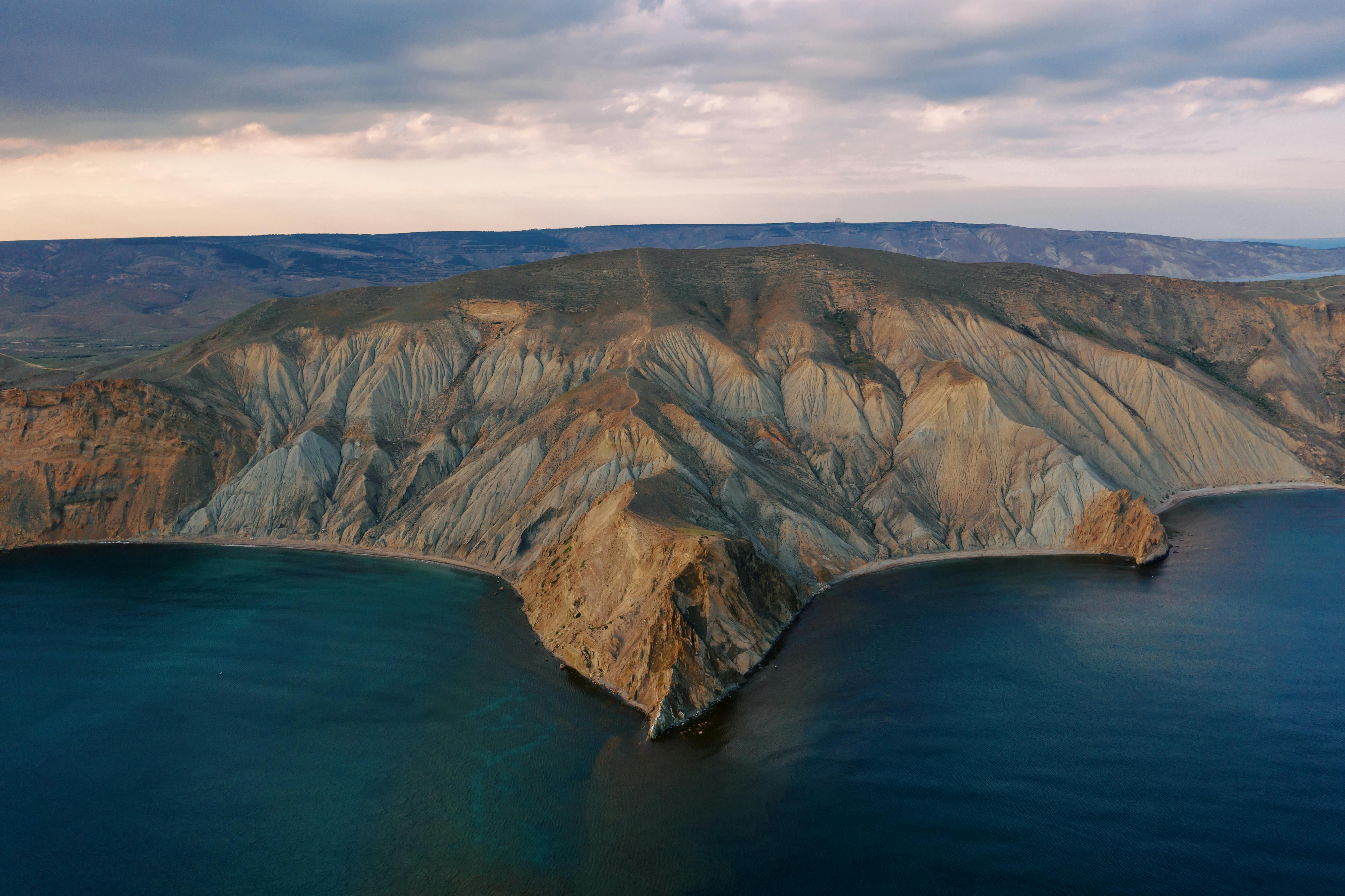 Aerial View of Scenic Cliff and Coastline at Koktebel · Free Stock Photo