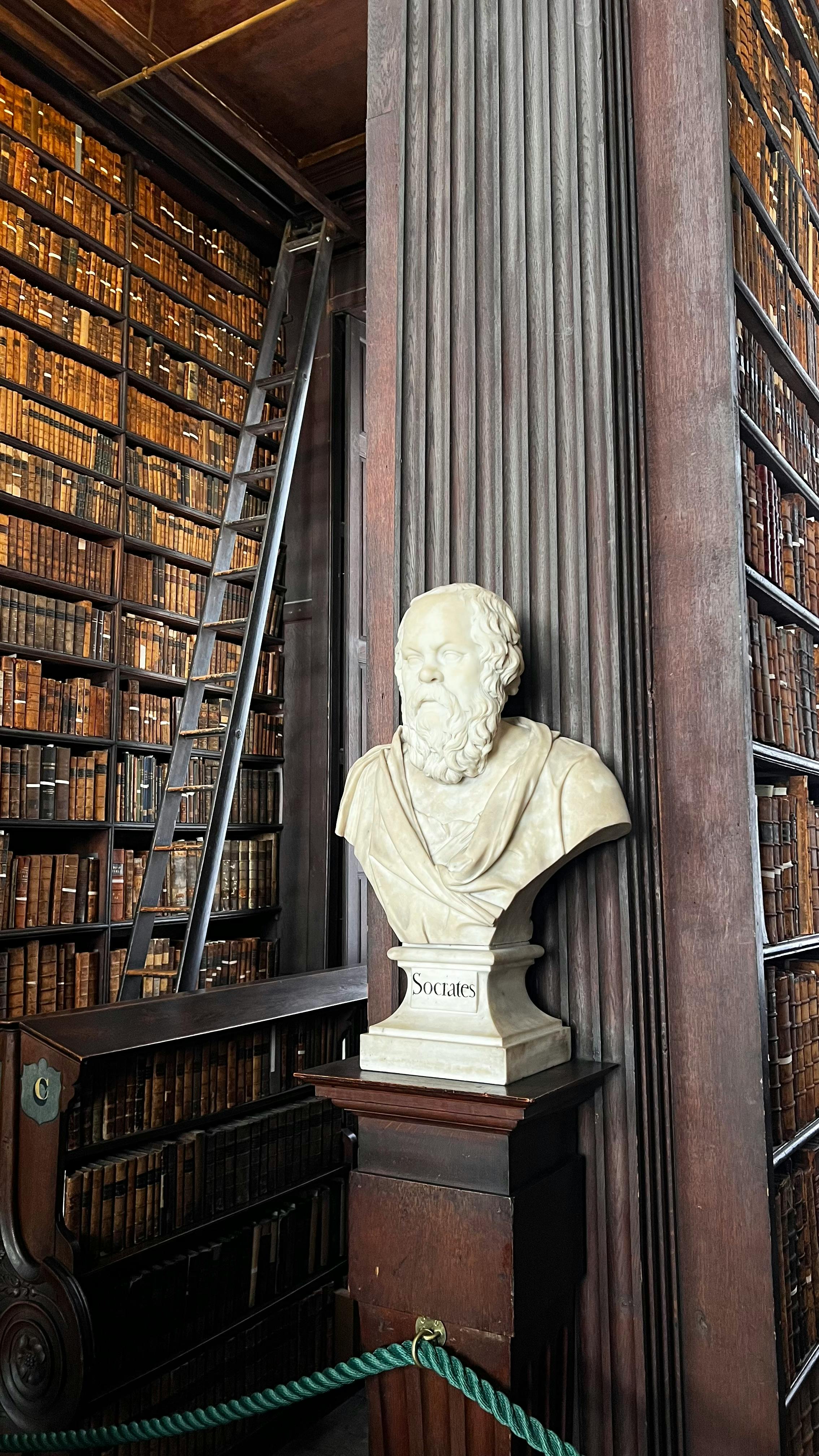 Bust of Socrates in Historic Trinity College Library · Free Stock Photo