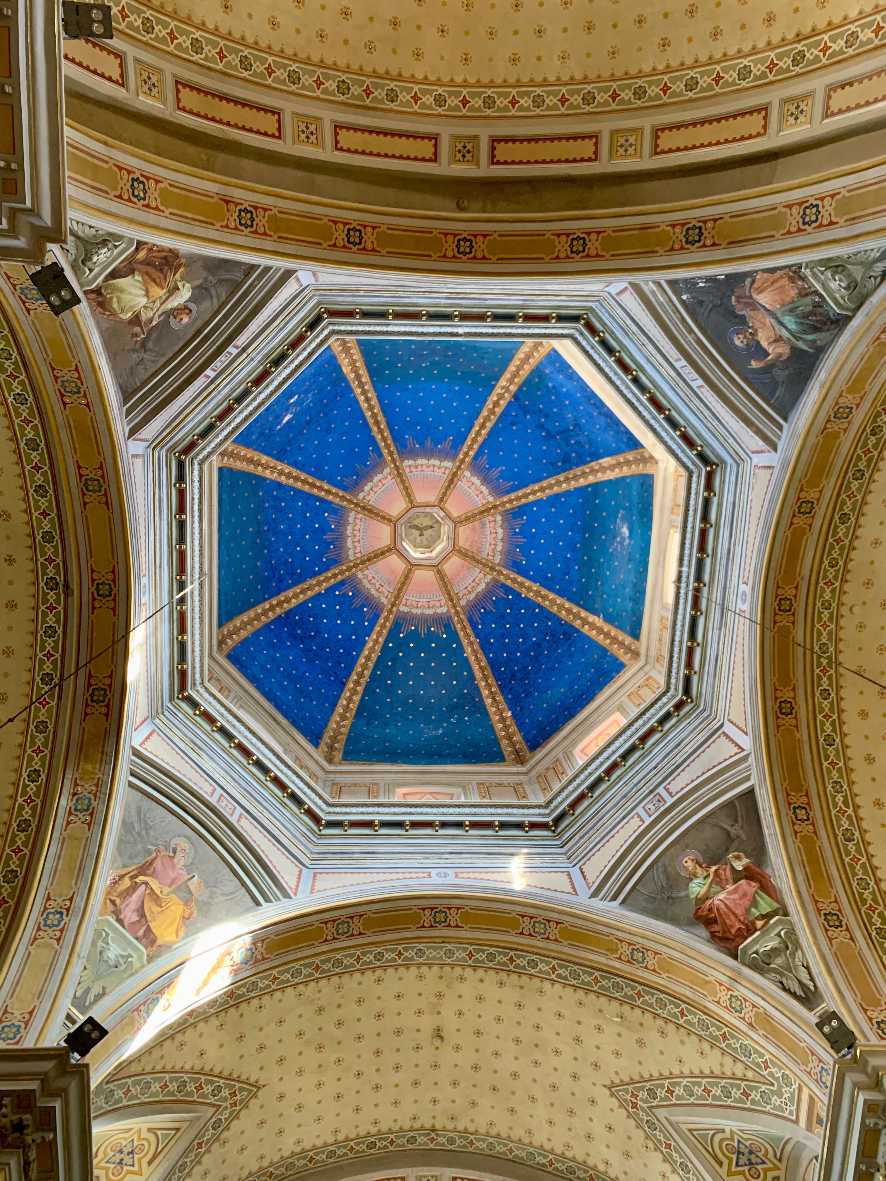 Intricate Cathedral Dome Ceiling with Artwork · Free Stock Photo