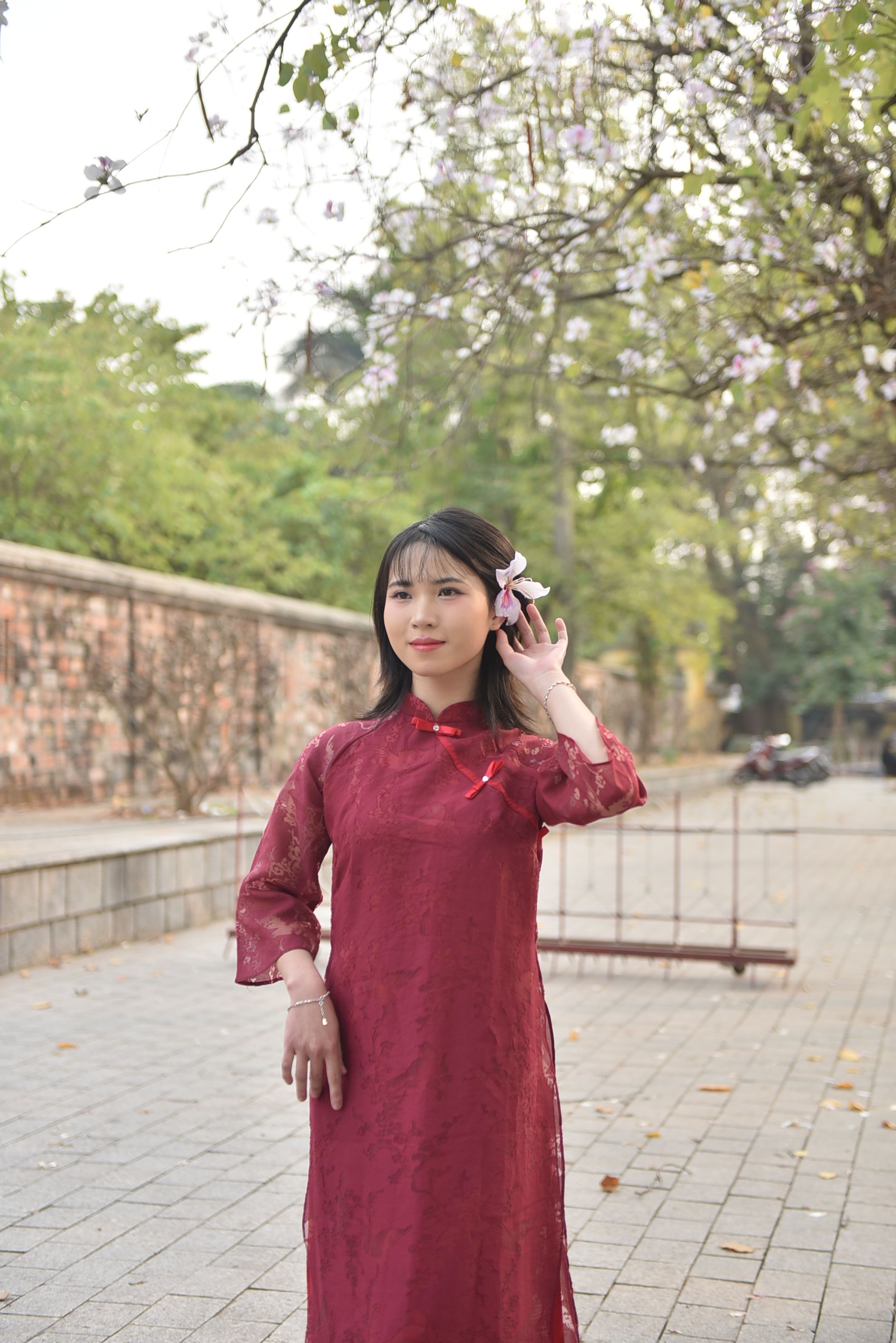 Portrait of a Woman in Traditional Red Dress · Free Stock Photo