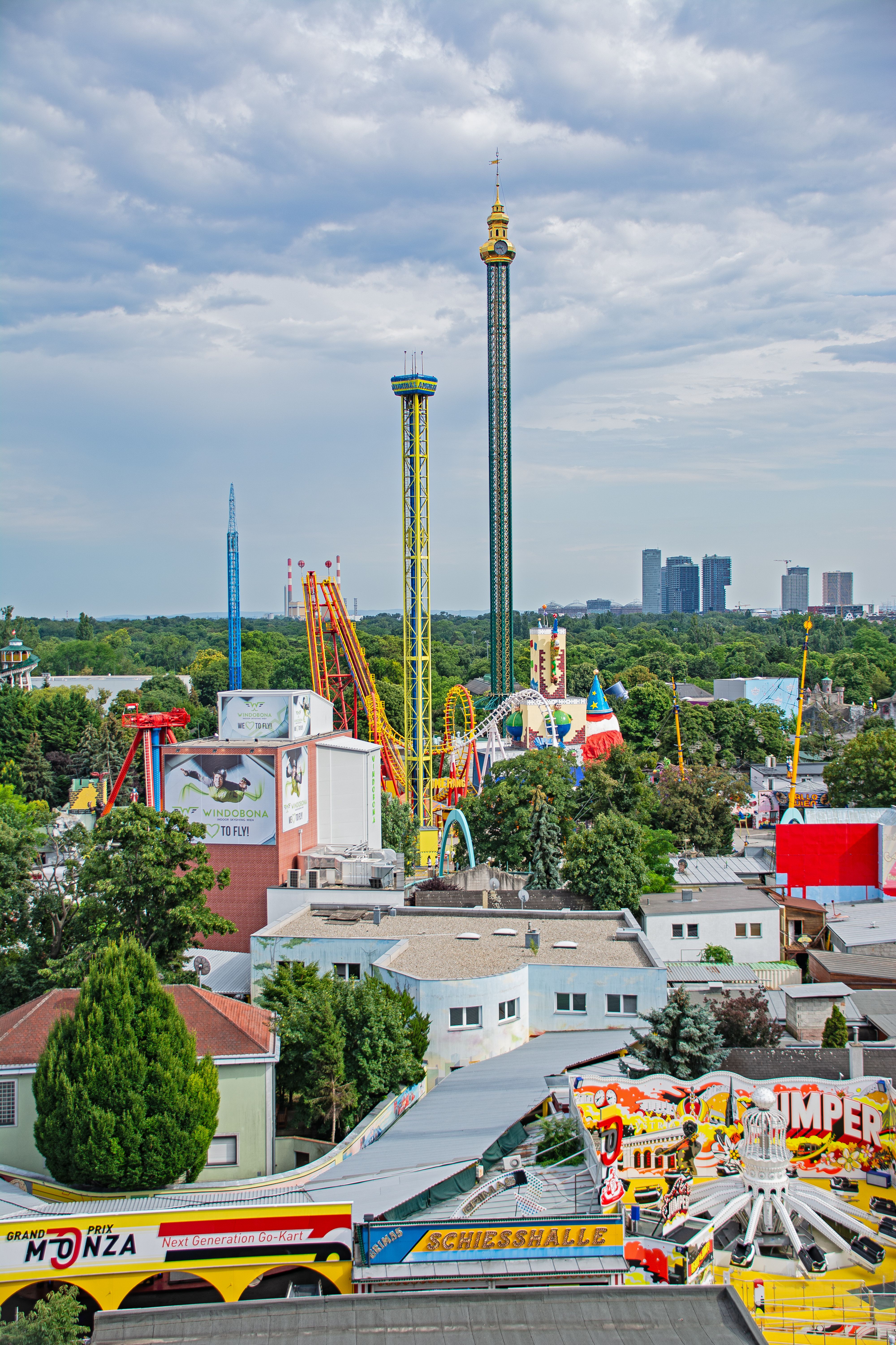 Prater Amusement Park Overview in Vienna · Free Stock Photo