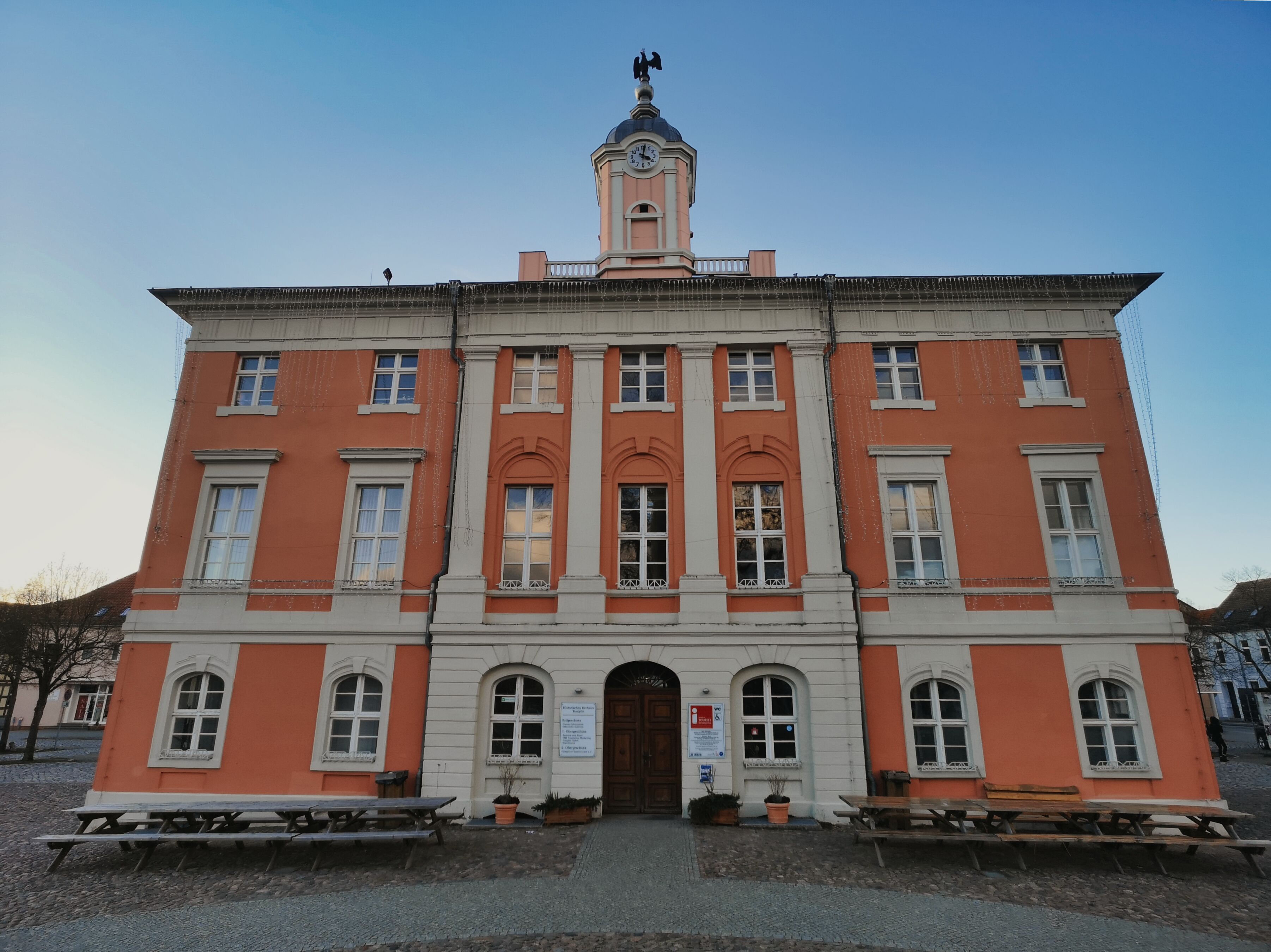 Historic German Building with Clock Tower in Evening Light · Free Stock ...