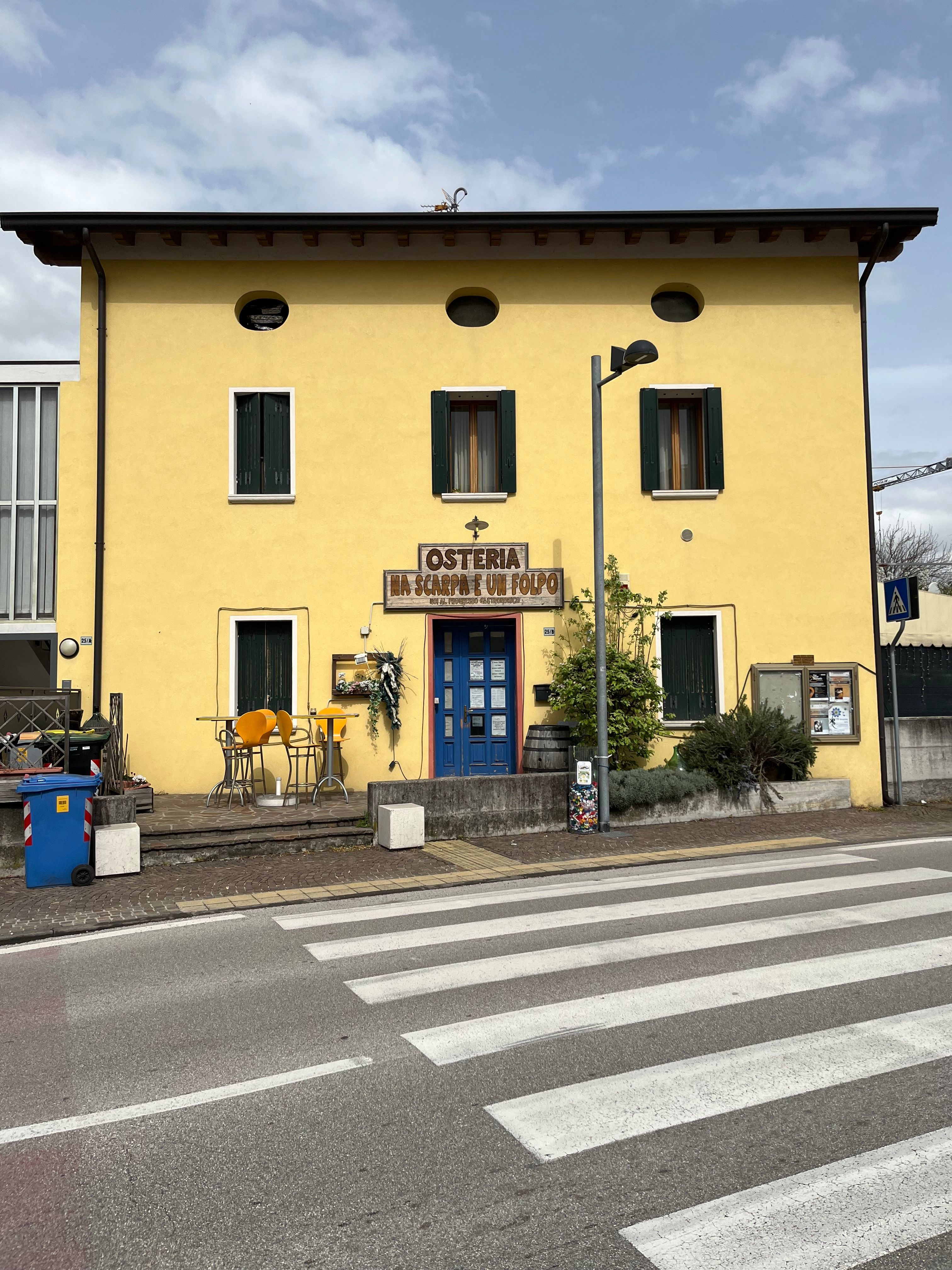 Charming Italian Osteria with Yellow Facade · Free Stock Photo