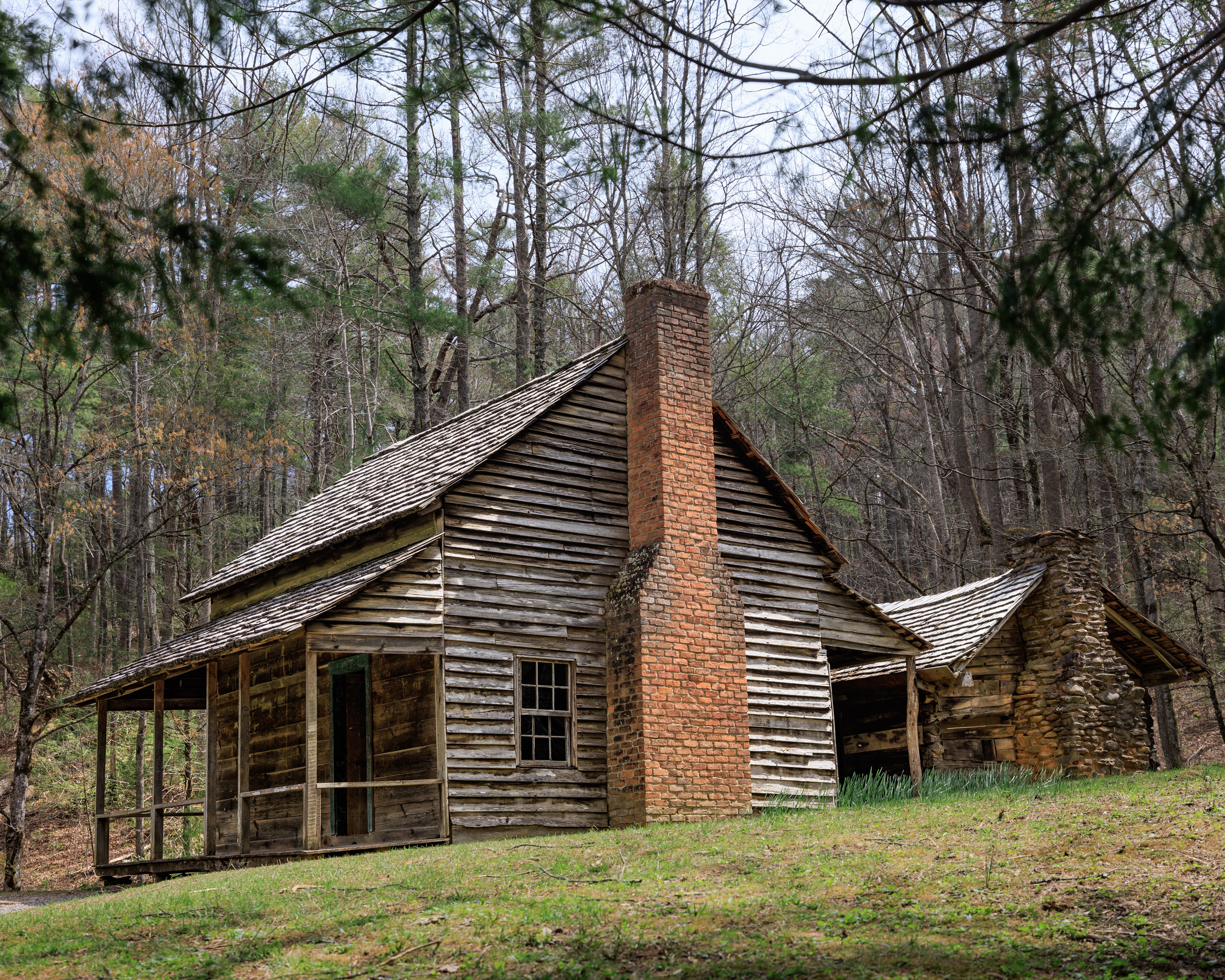 Historic Log Cabin in Tennessee Forest Setting · Free Stock Photo