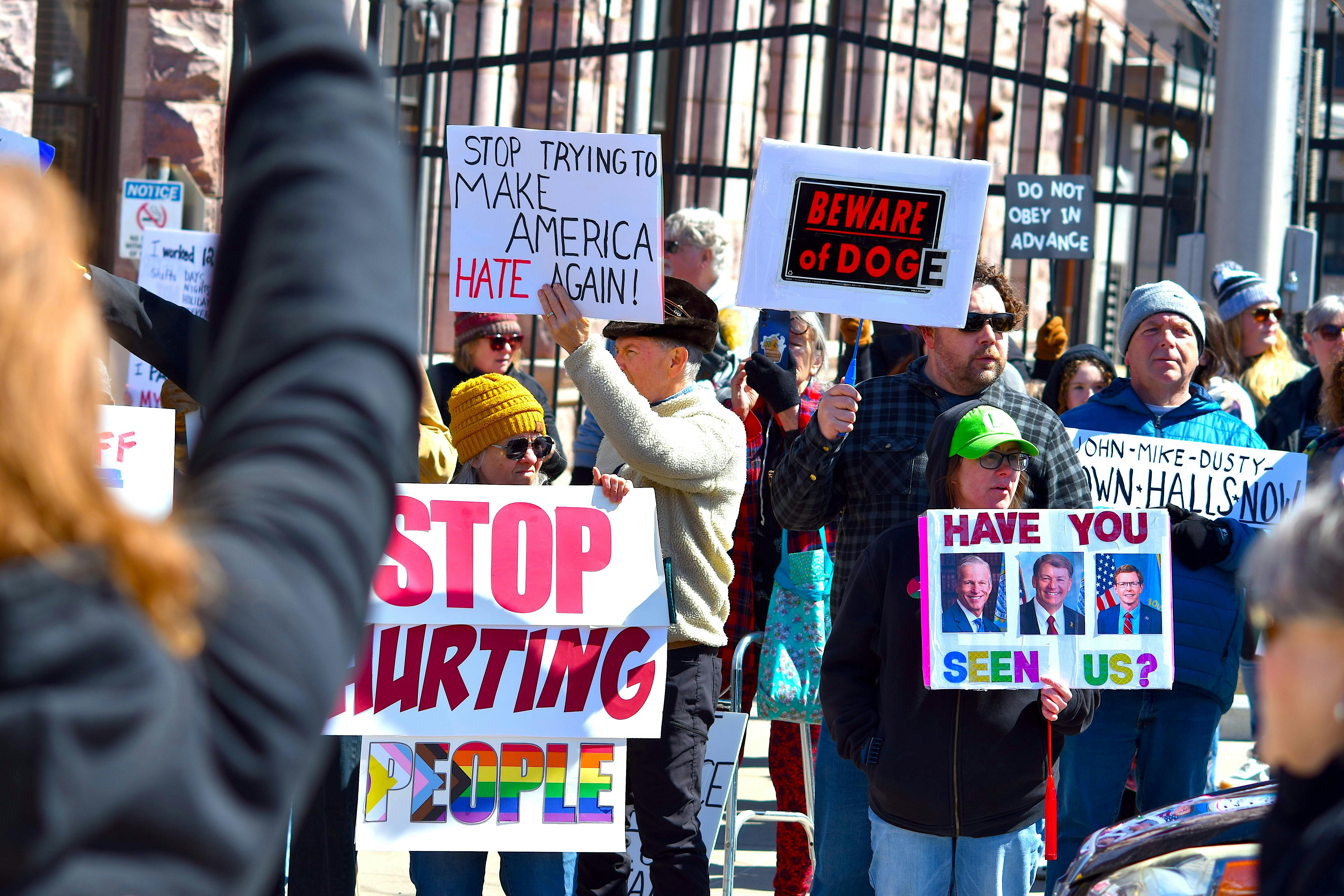Diverse Protest with Political Signs and Crowd · Free Stock Photo