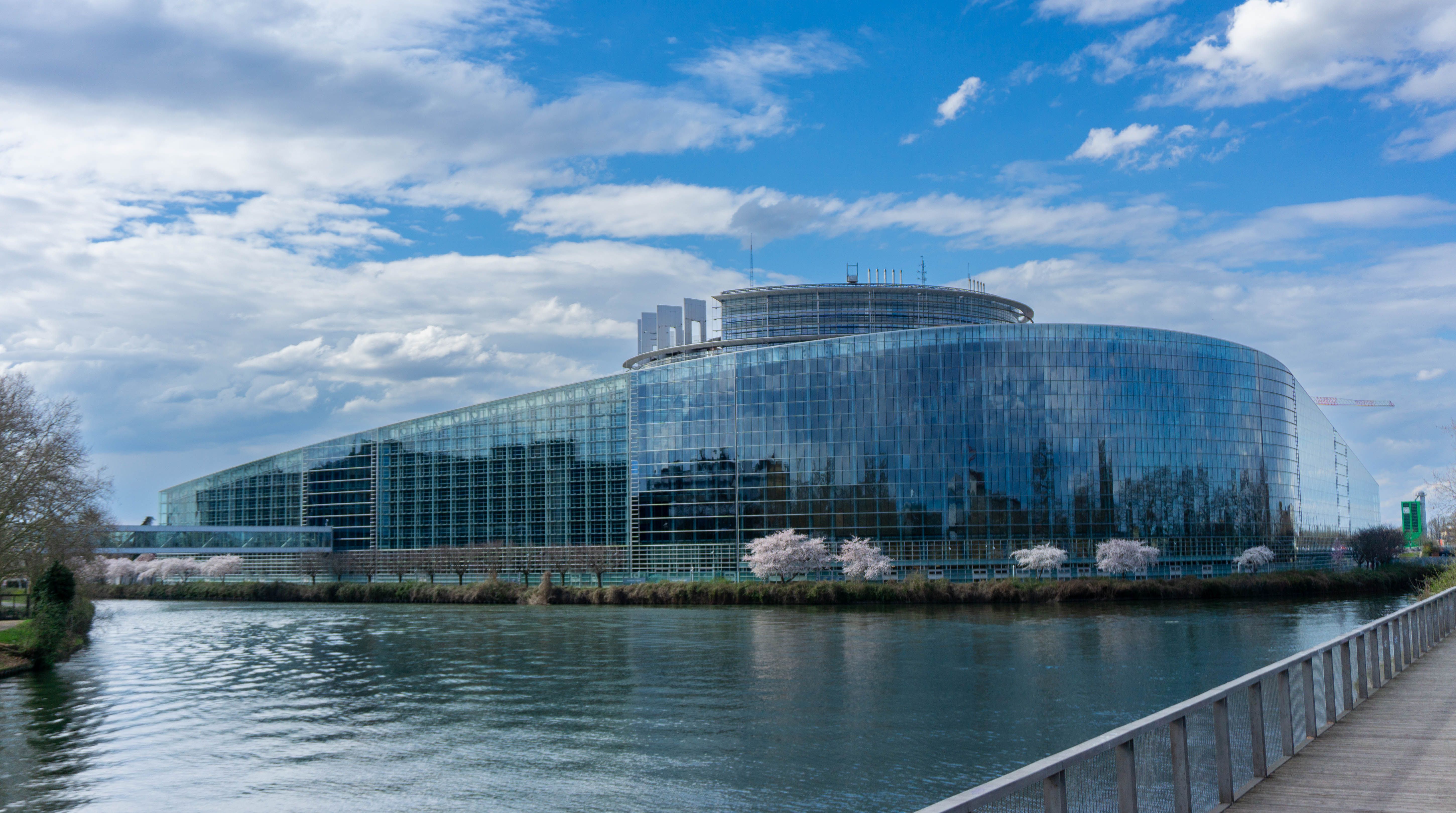 Glass Facade of European Parliament in Strasbourg · Free Stock Photo