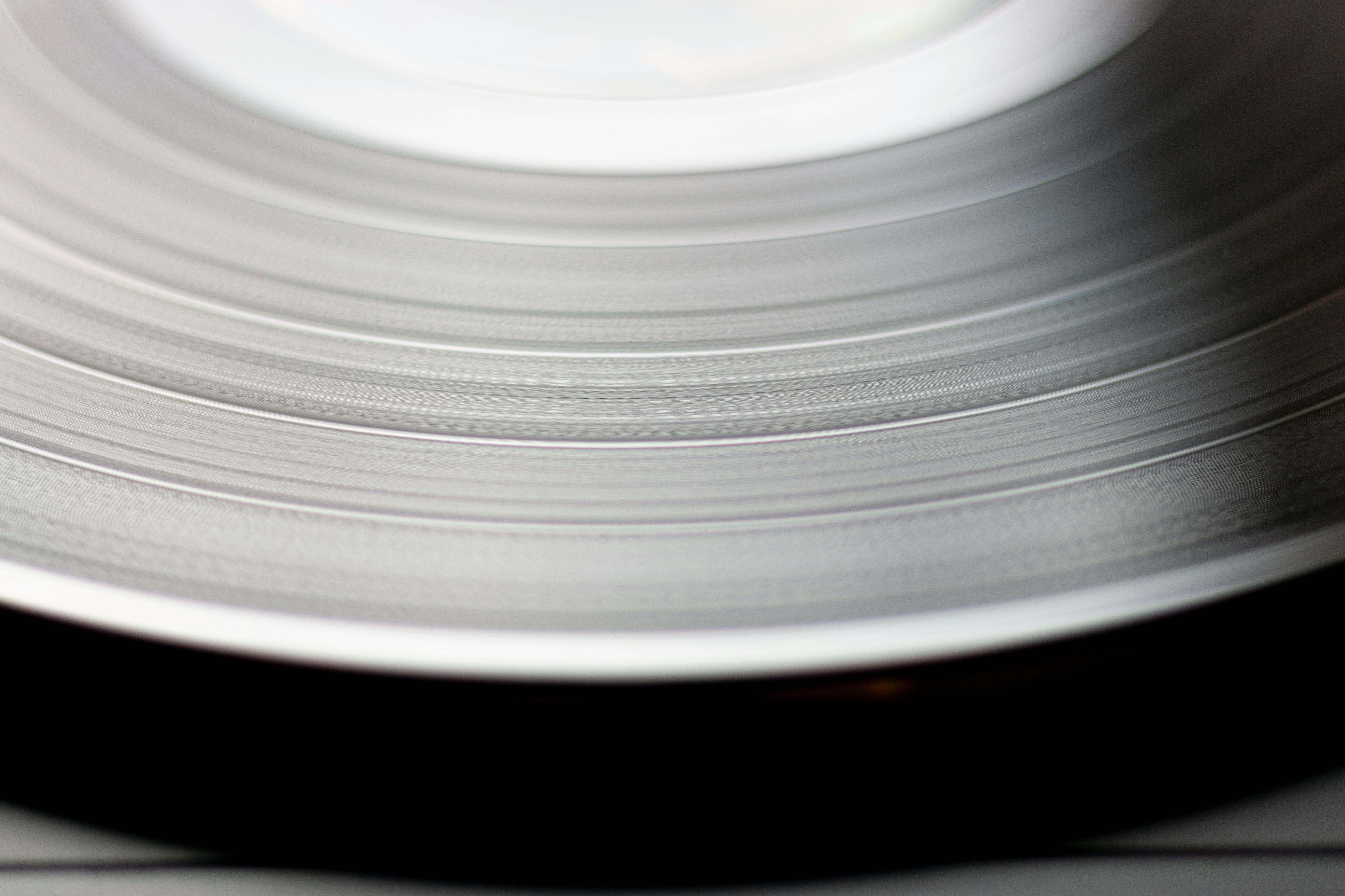 Close-Up of Vintage Vinyl Record Grooves · Free Stock Photo