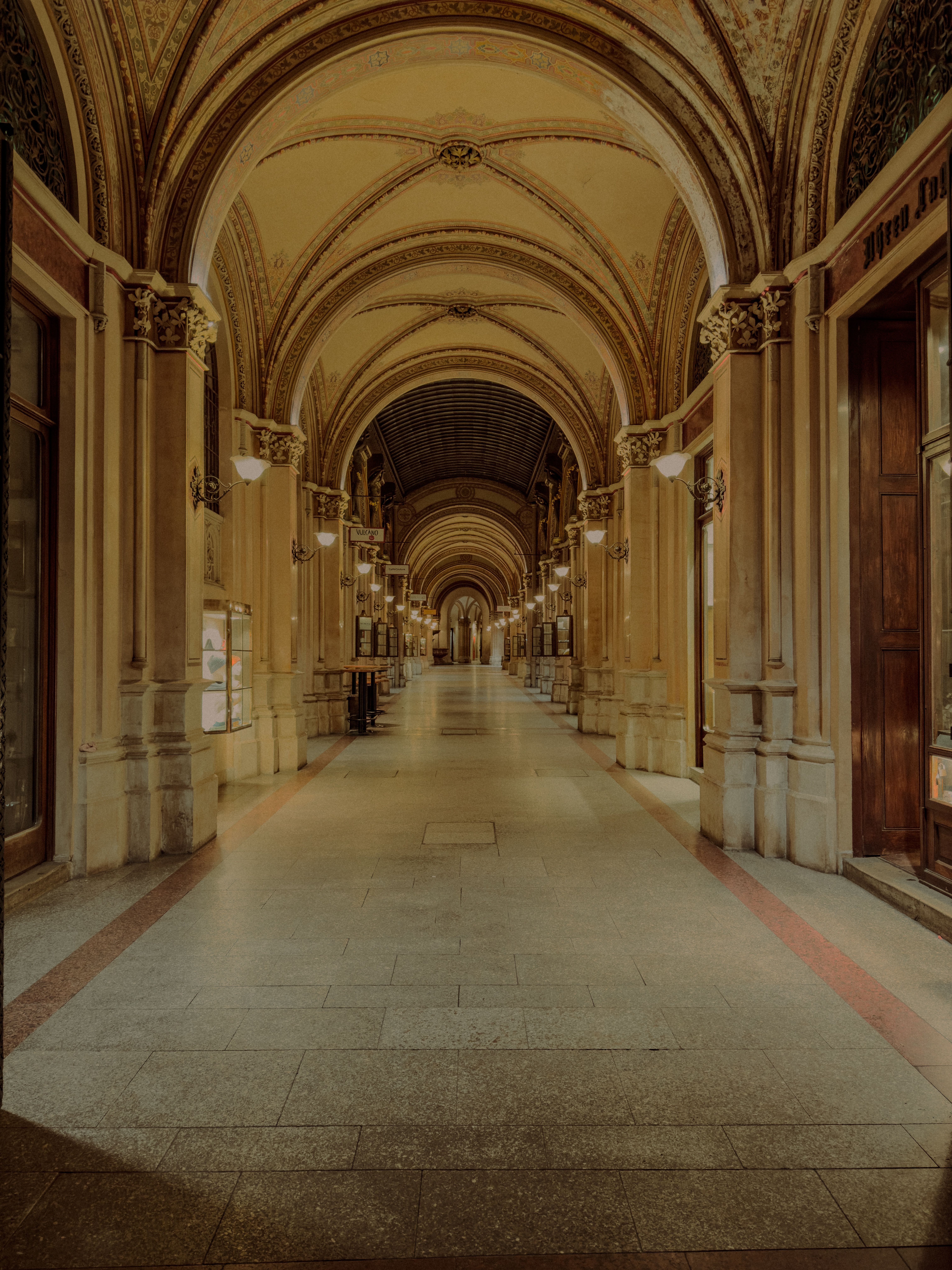 Elegant Viennese Arcade with Ornate Archways · Free Stock Photo
