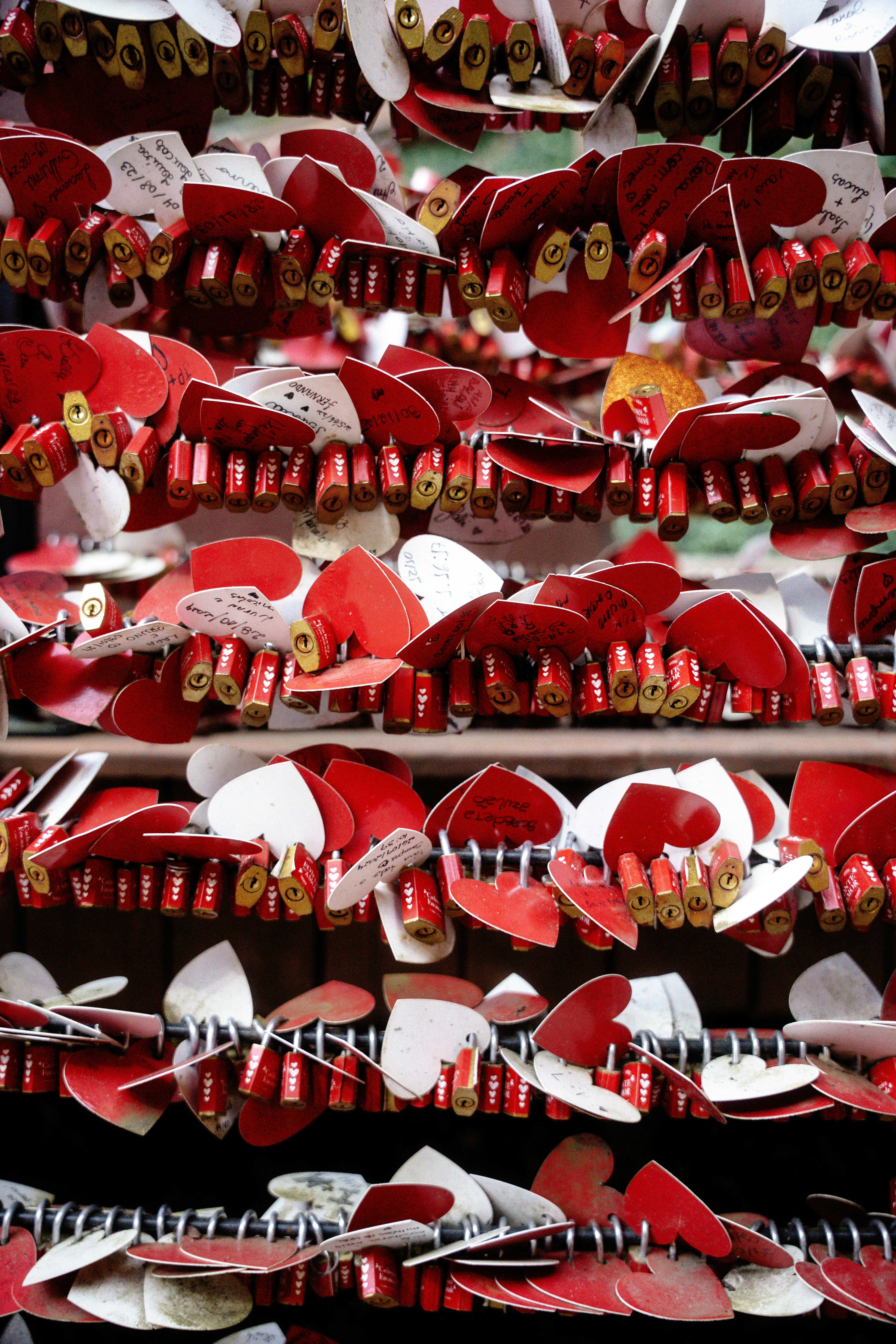Heart-Shaped Love Locks Display in Brazil · Free Stock Photo