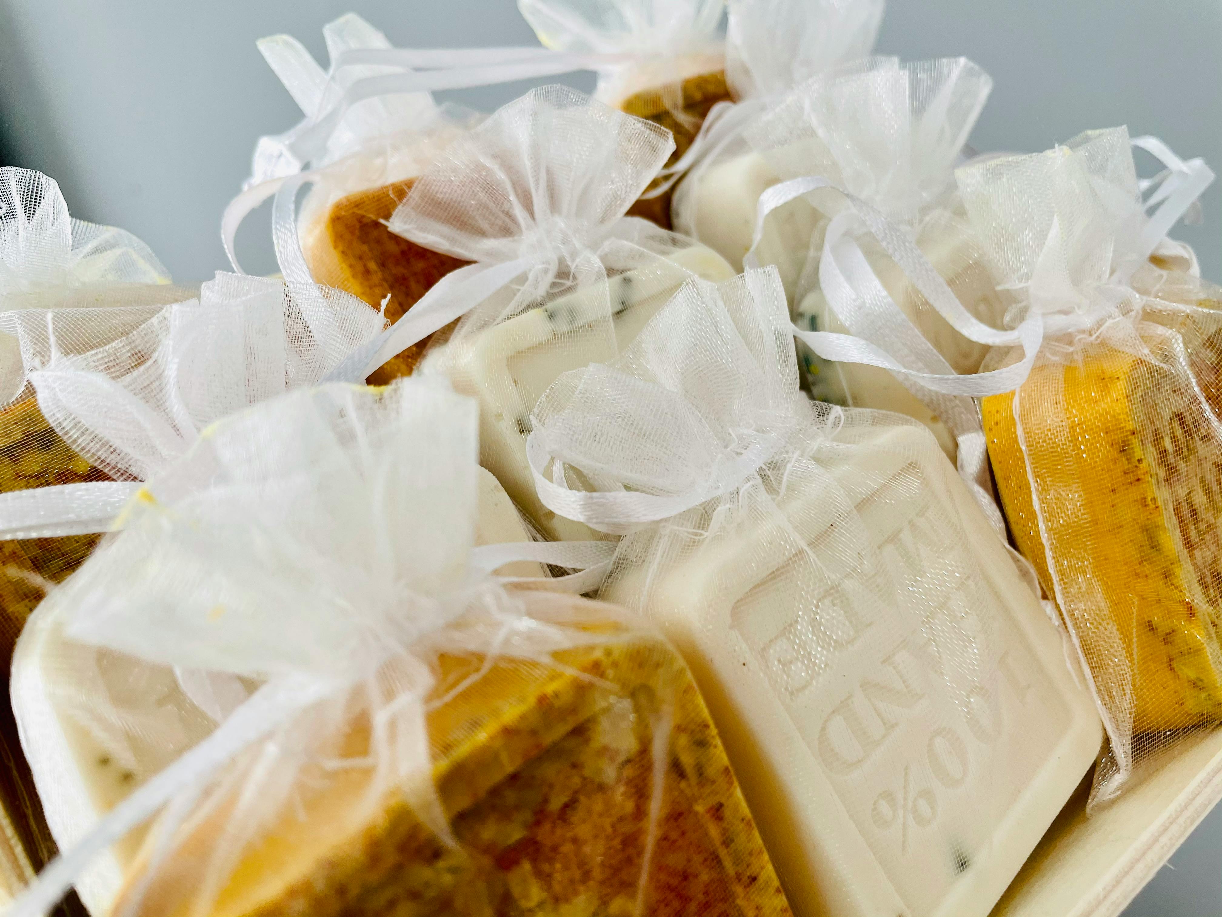 Handmade Organic Soap in Sheer Gift Bags · Free Stock Photo