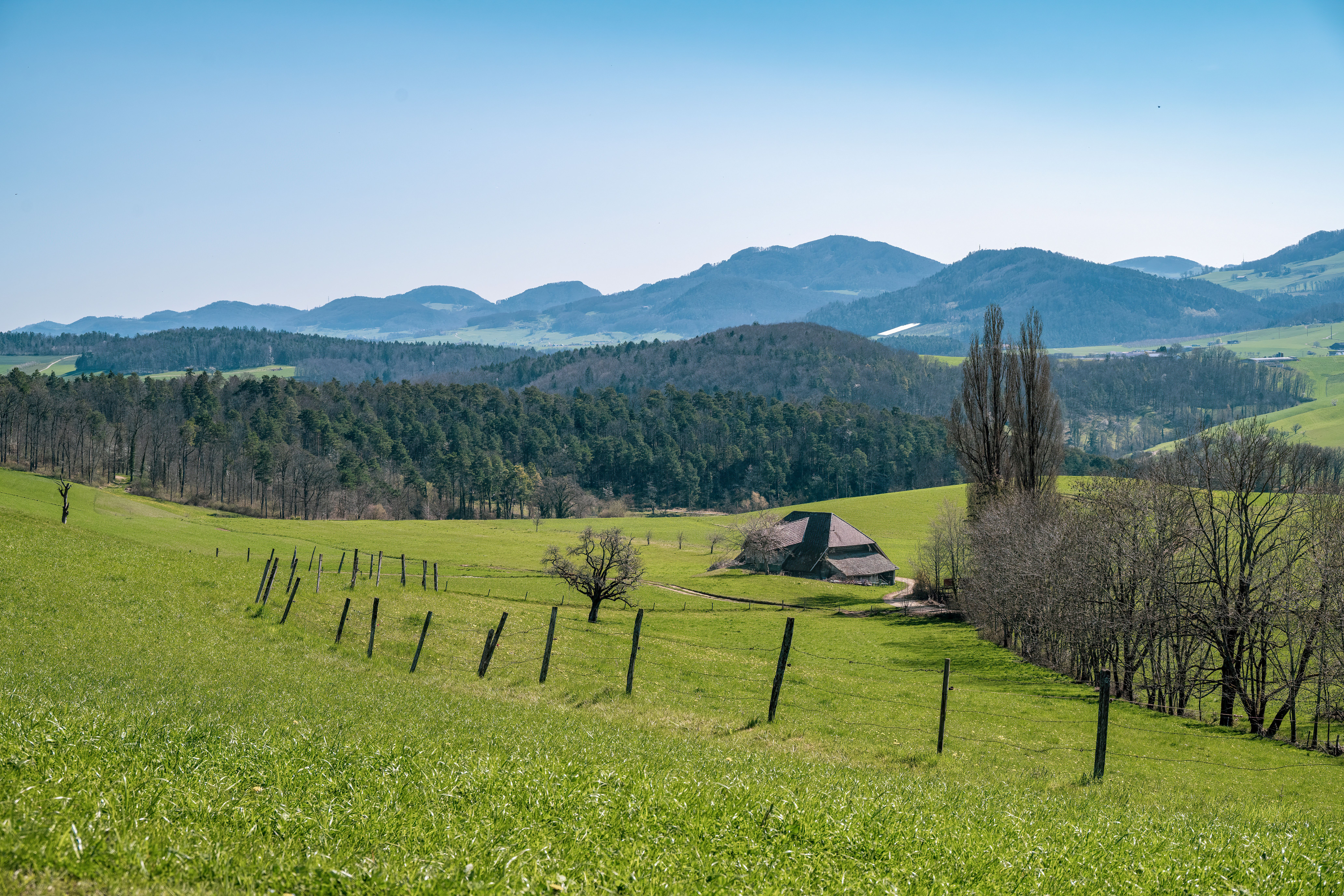 Tranquil Countryside Landscape with Rolling Hills · Free Stock Photo