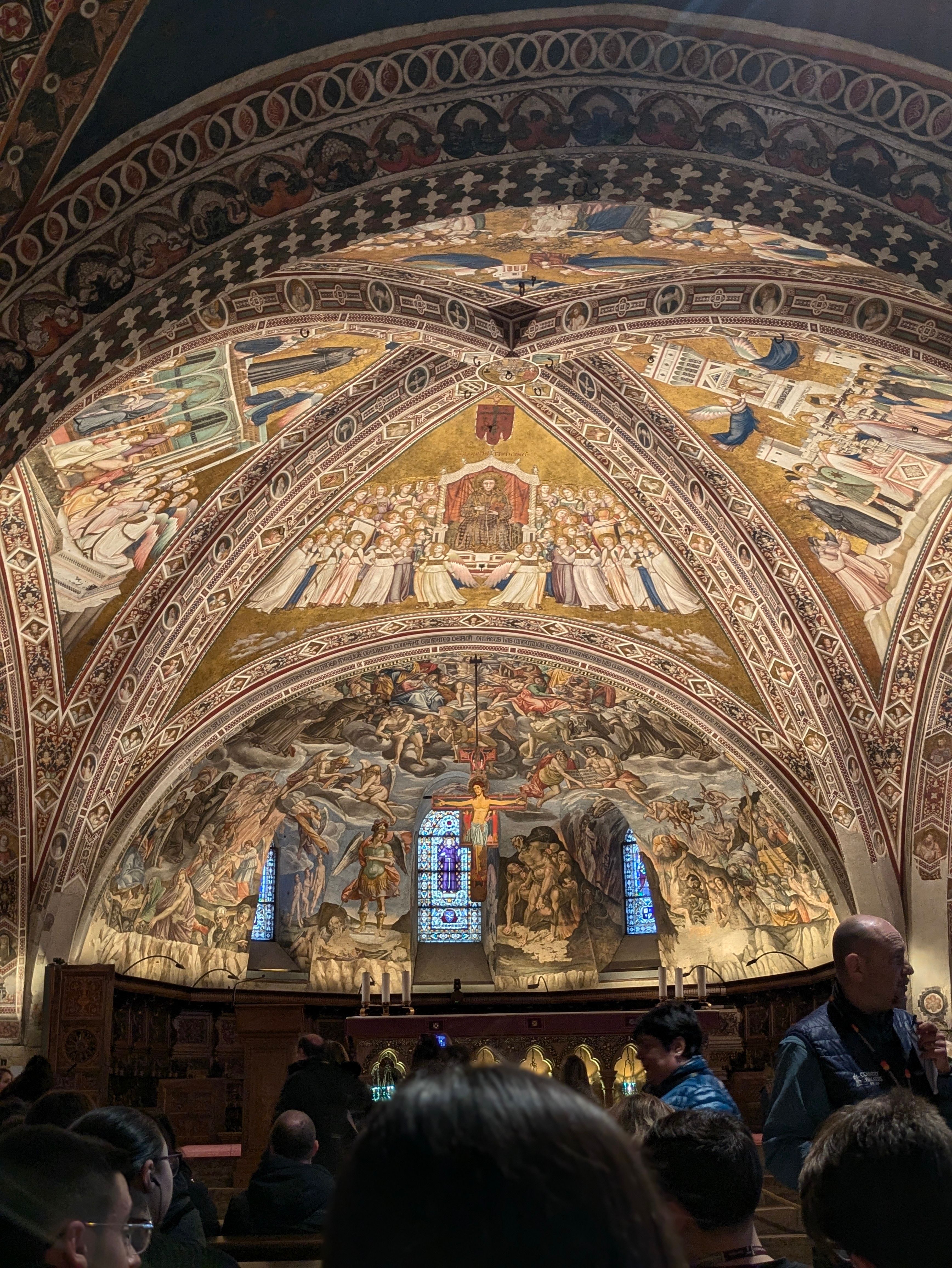 Ornate Ceiling Frescoes in Historic Cathedral · Free Stock Photo