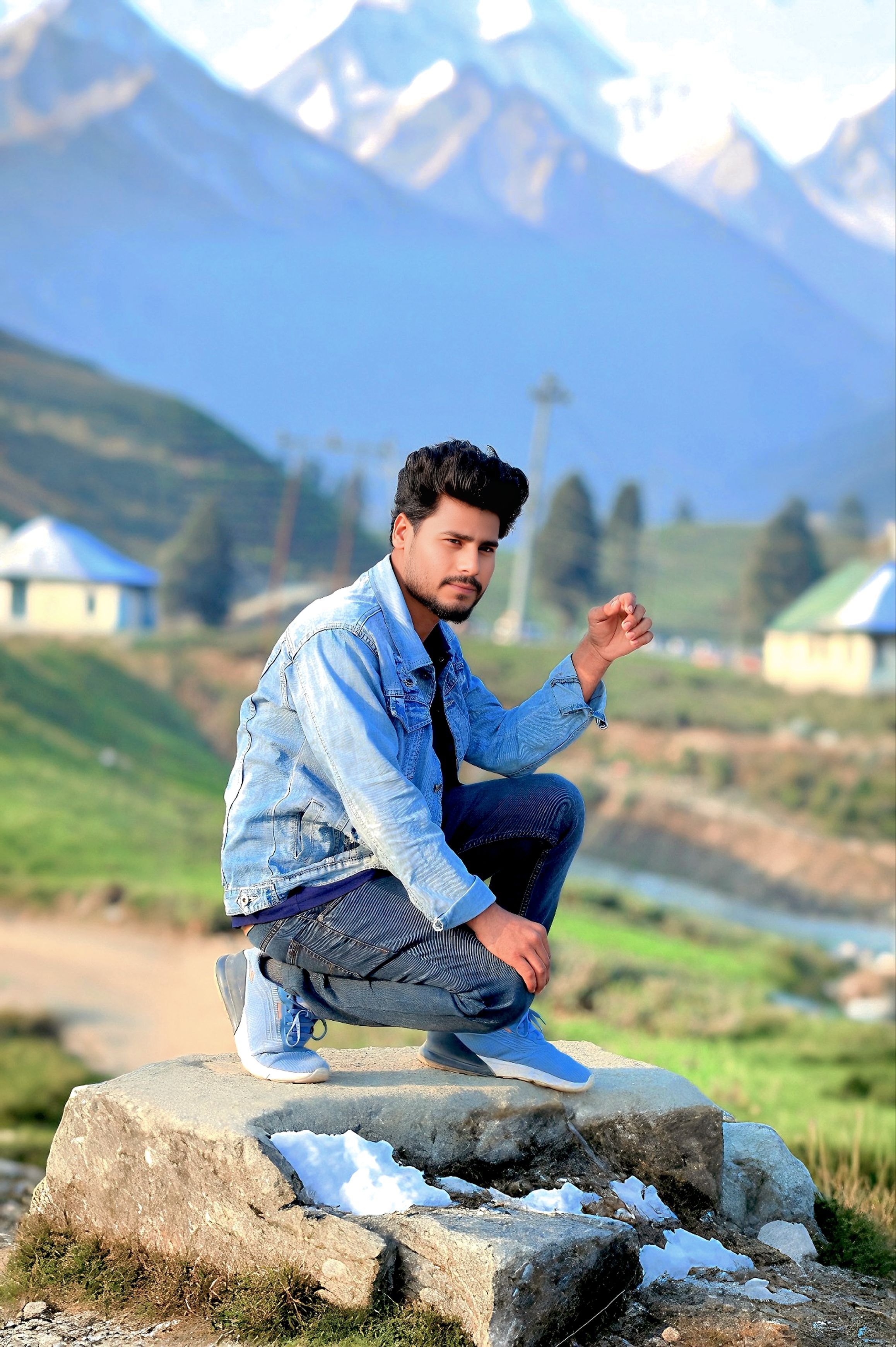Man Posing in Scenic Indian Mountain Landscape · Free Stock Photo