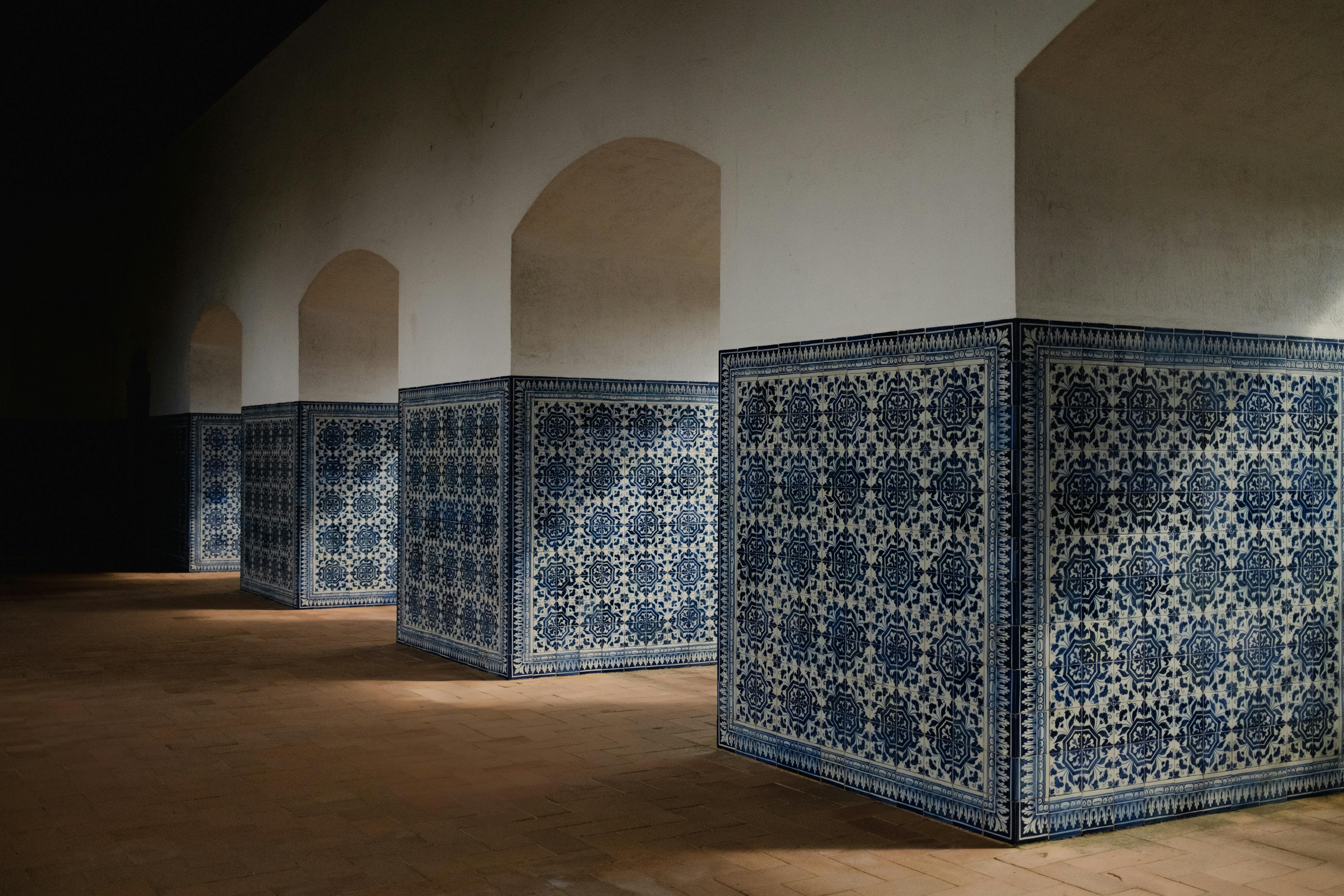 Azulejo Tiles in Historic Portuguese Monastery · Free Stock Photo