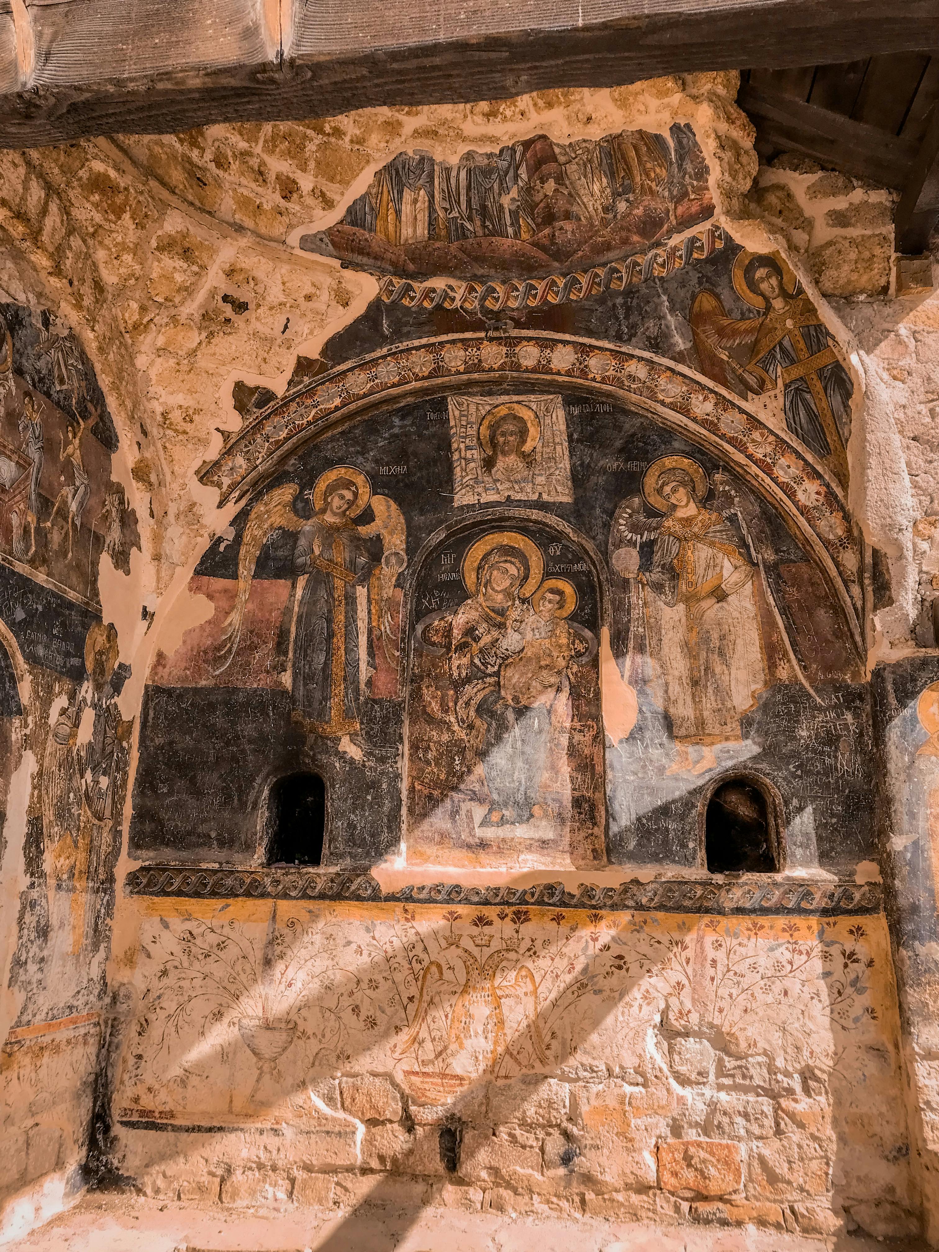 Historic Fresco in Voskopojë Church, Albania · Free Stock Photo