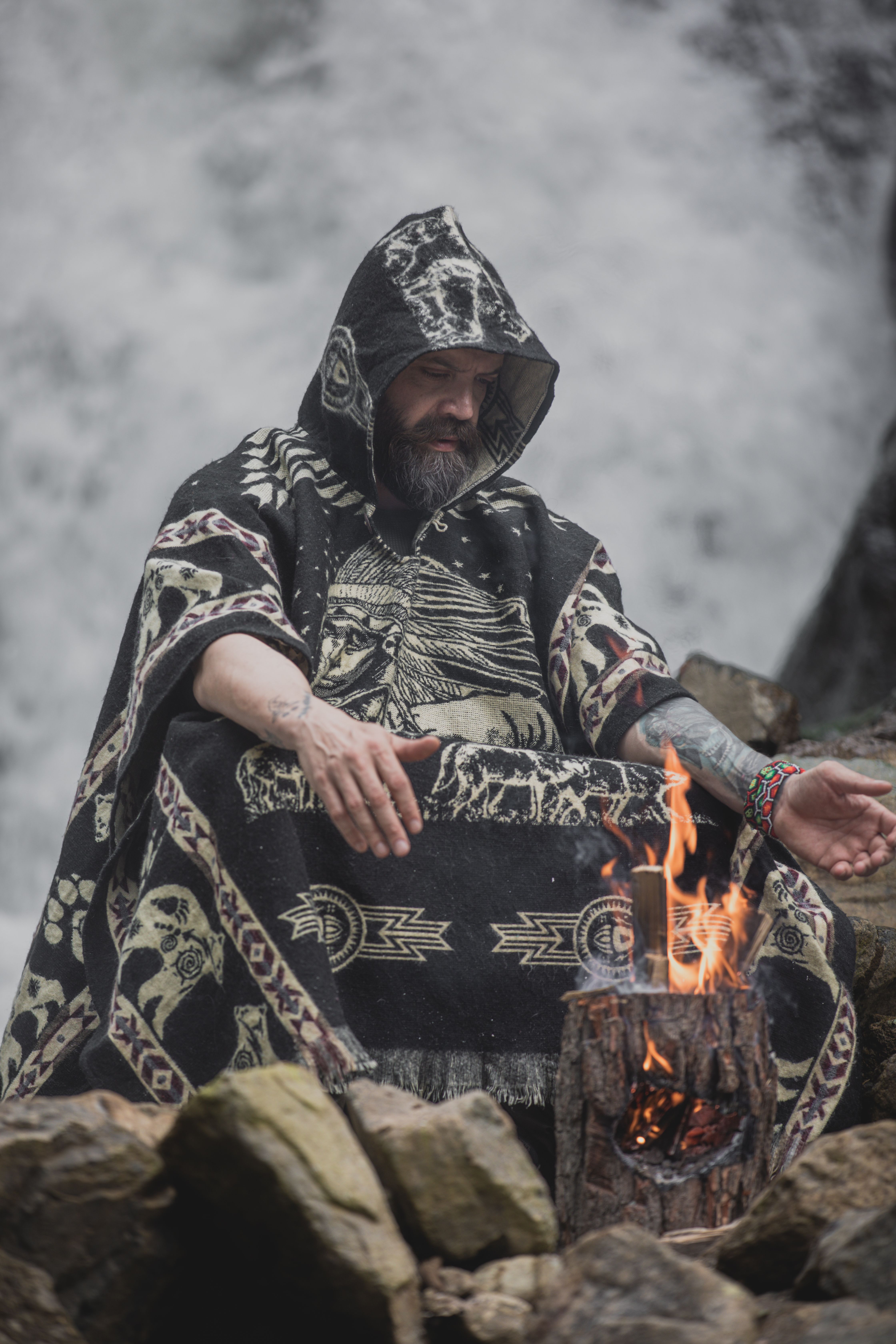 Mystical Shaman Performing Ritual by Fire · Free Stock Photo