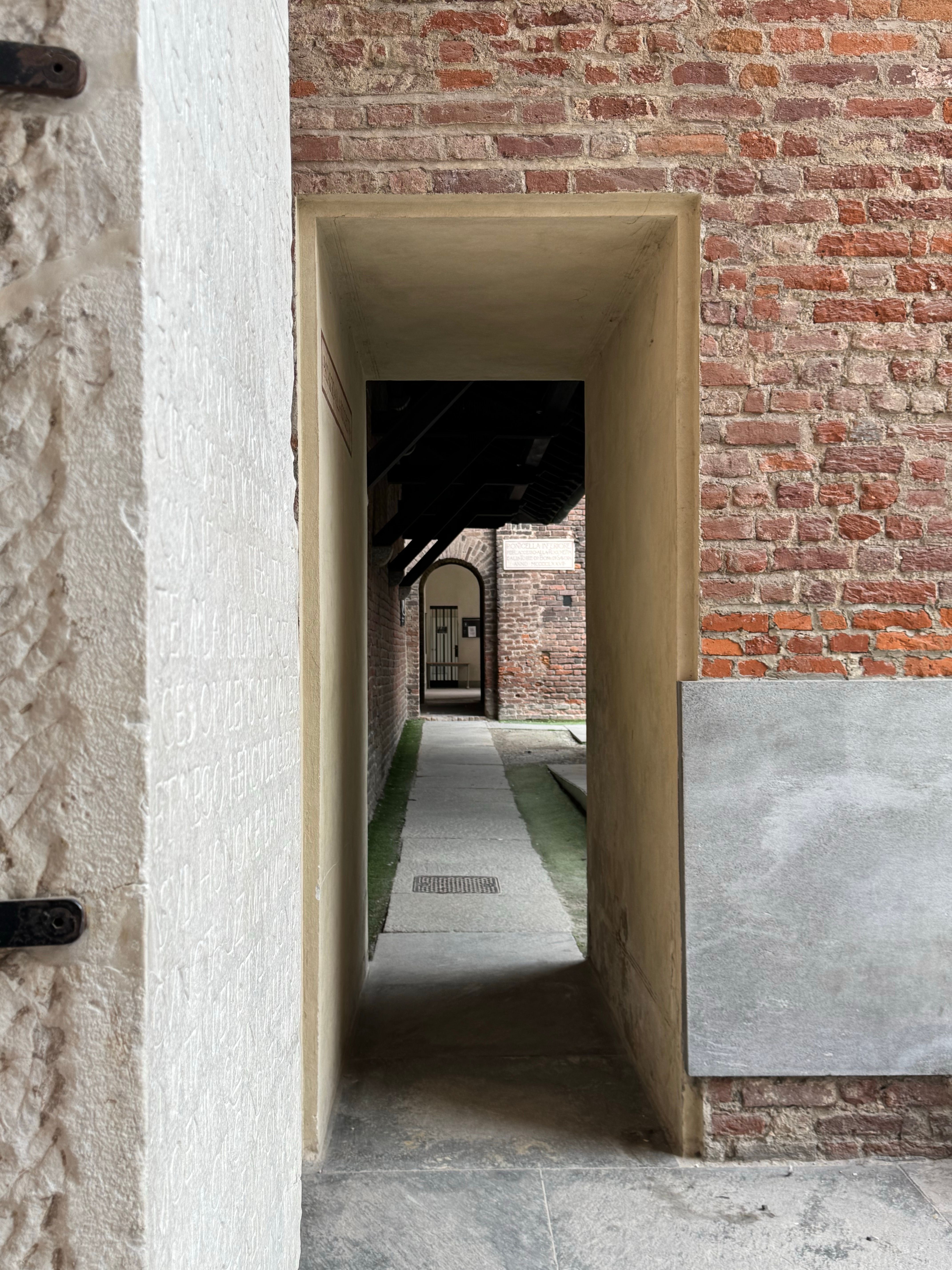 Historic Brick Corridor in Italian Castle · Free Stock Photo