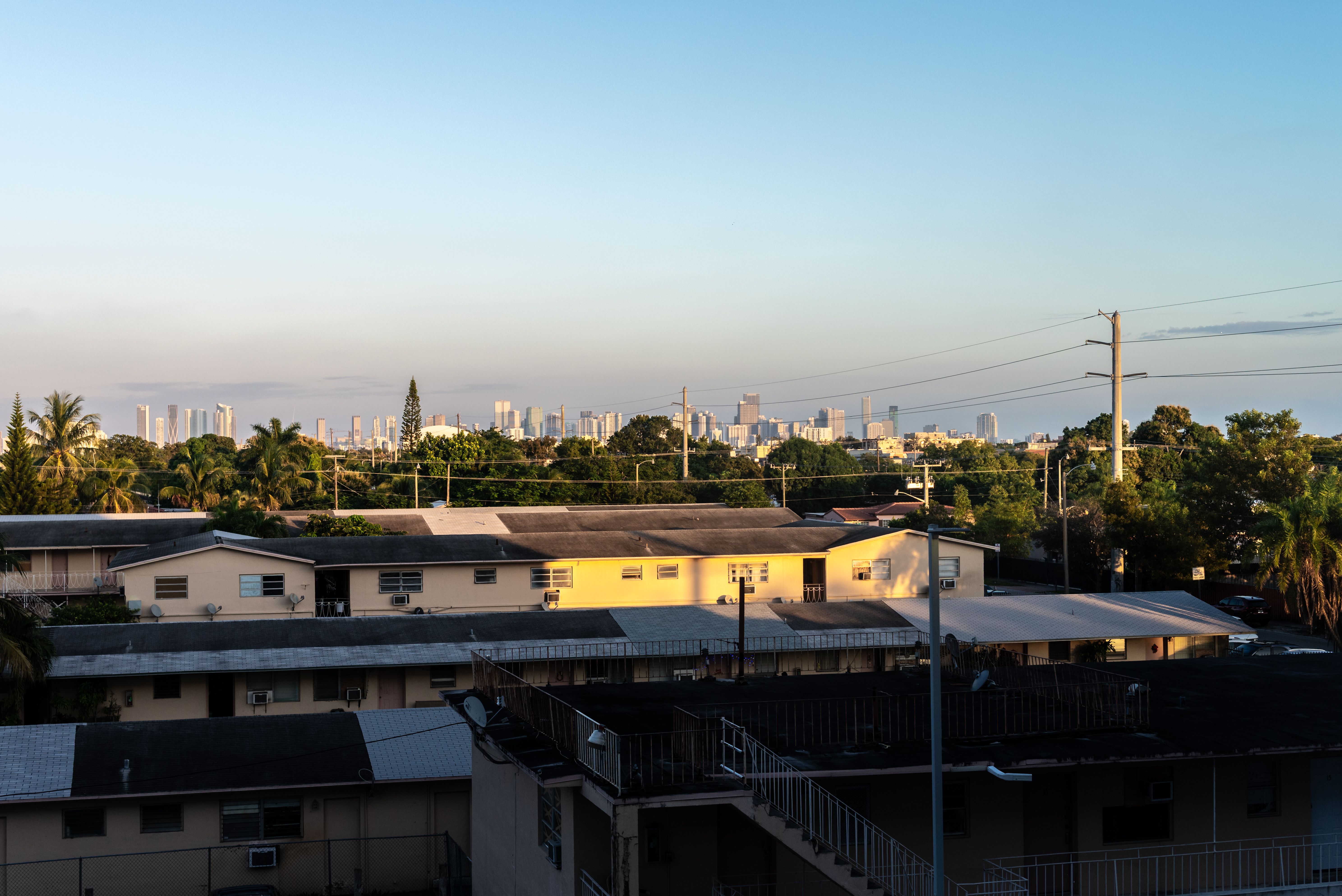 Coral Gables View with Miami Skyline in Distance · Free Stock Photo