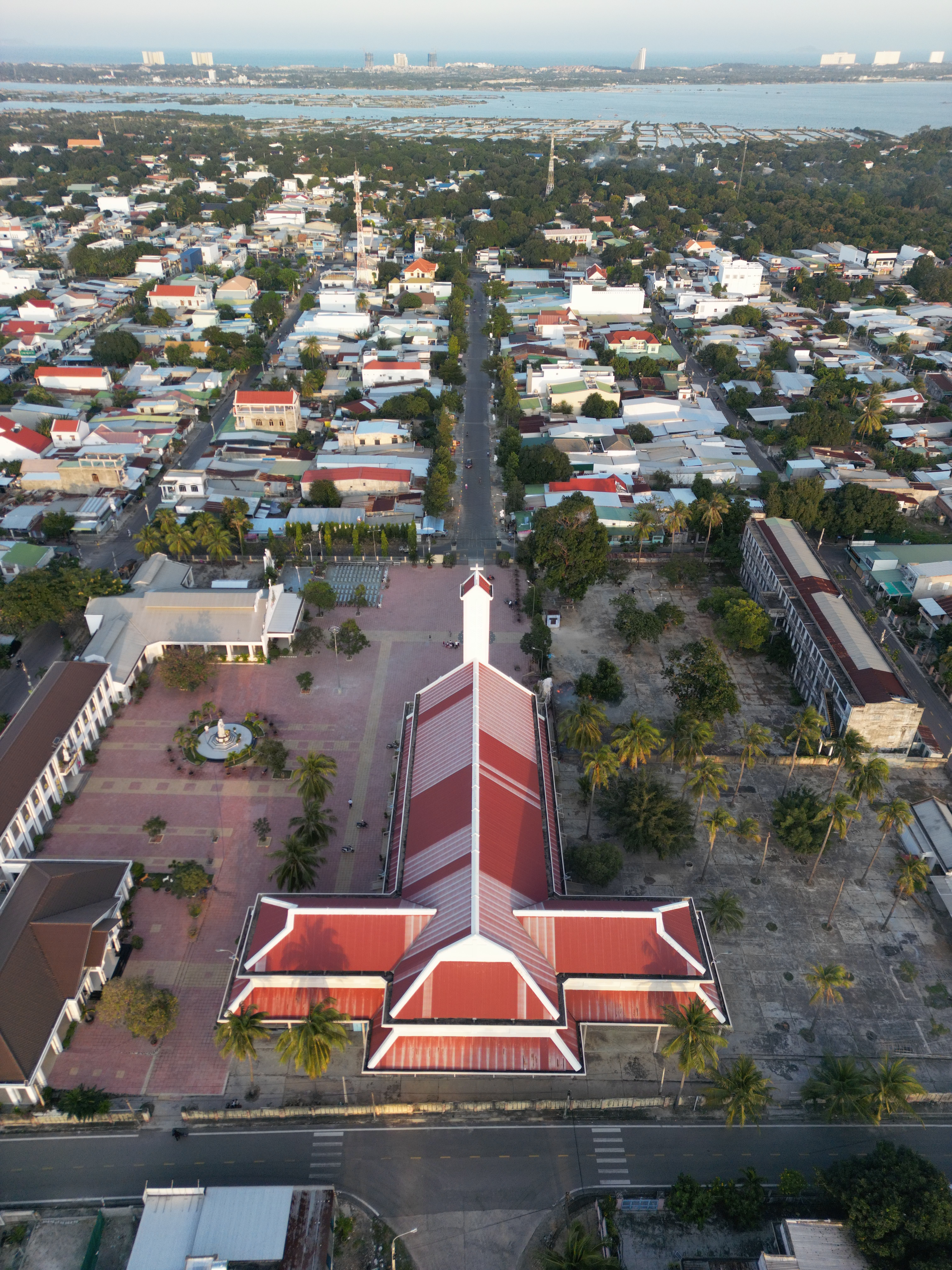 Aerial View of Khánh Hòa City with Central Landmark · Free Stock Photo