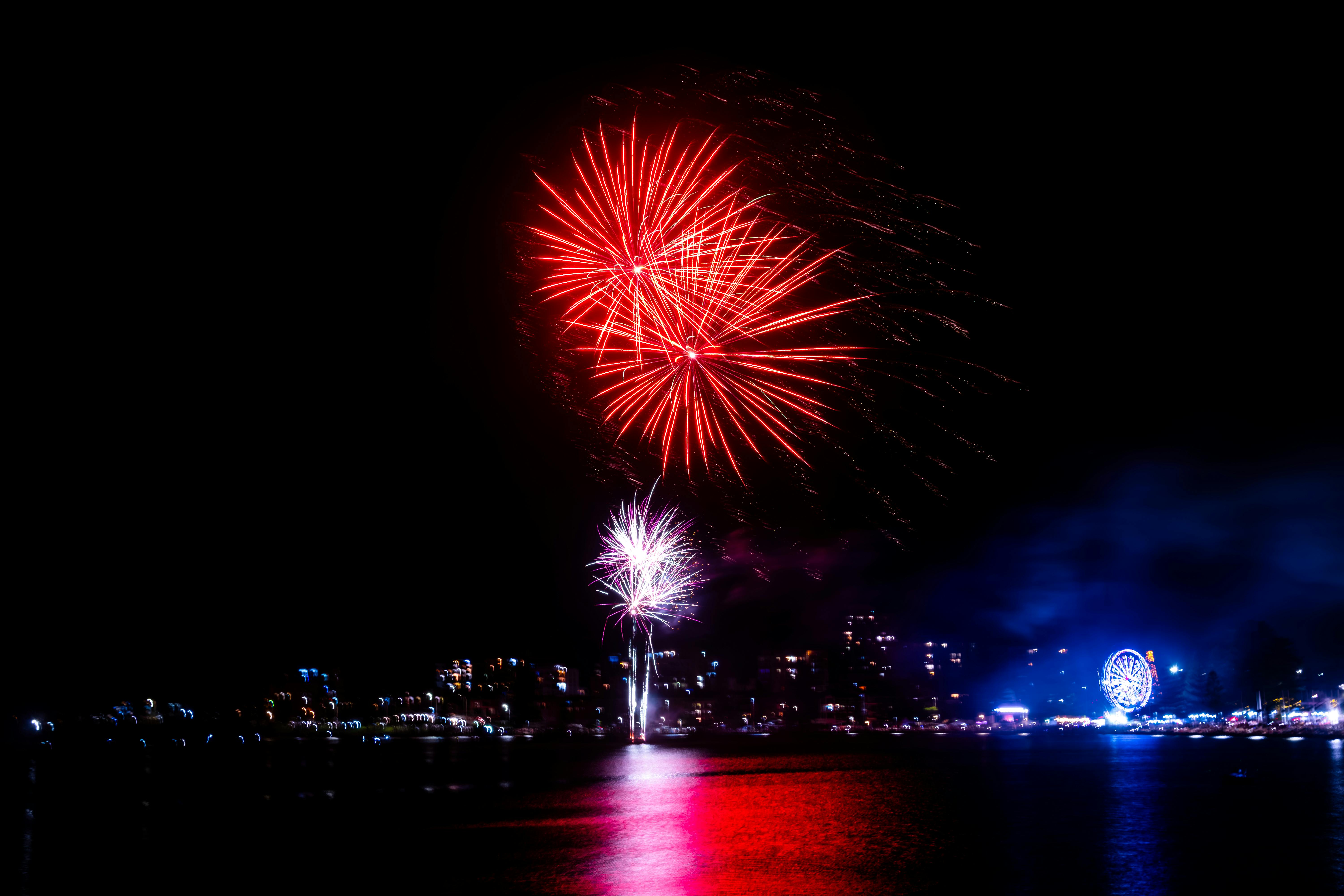 Red Fireworks Display · Free Stock Photo