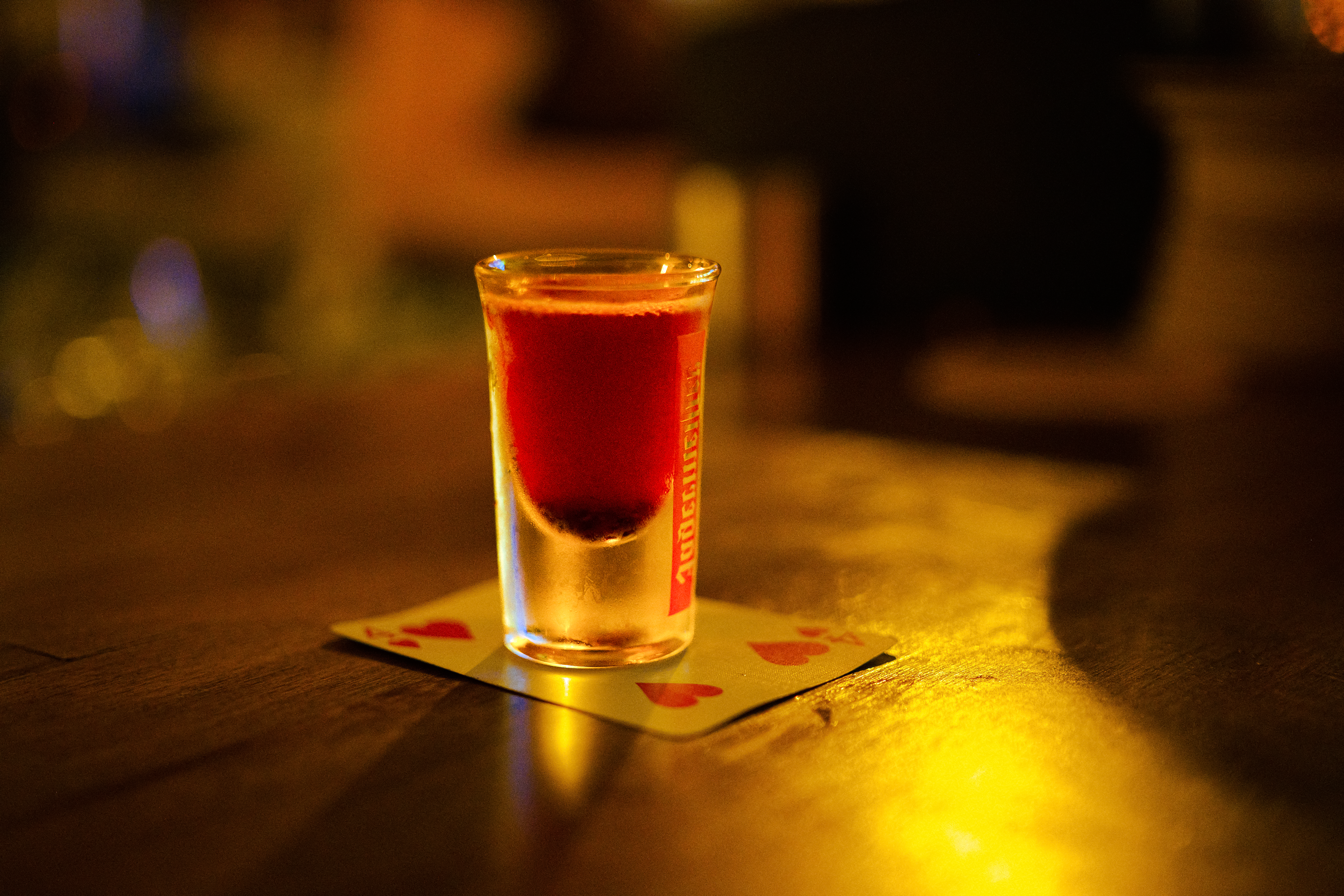 Close-up of Vodka Shots Standing on the Bar Counter · Free Stock Photo